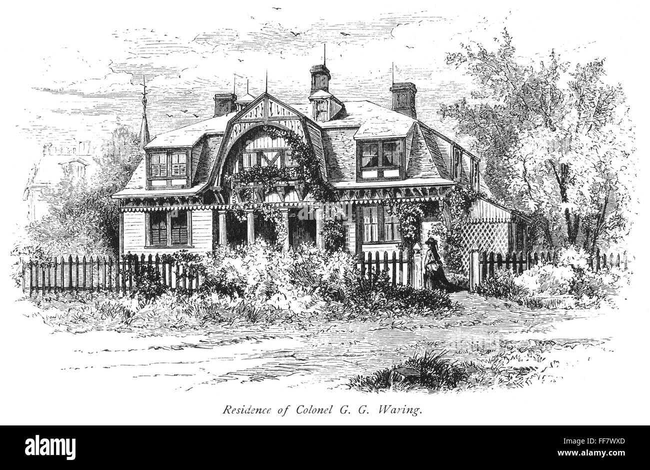 NEWPORT: VILLA, c1876. /n'Residence of Colonel George G. Waring.' A ...