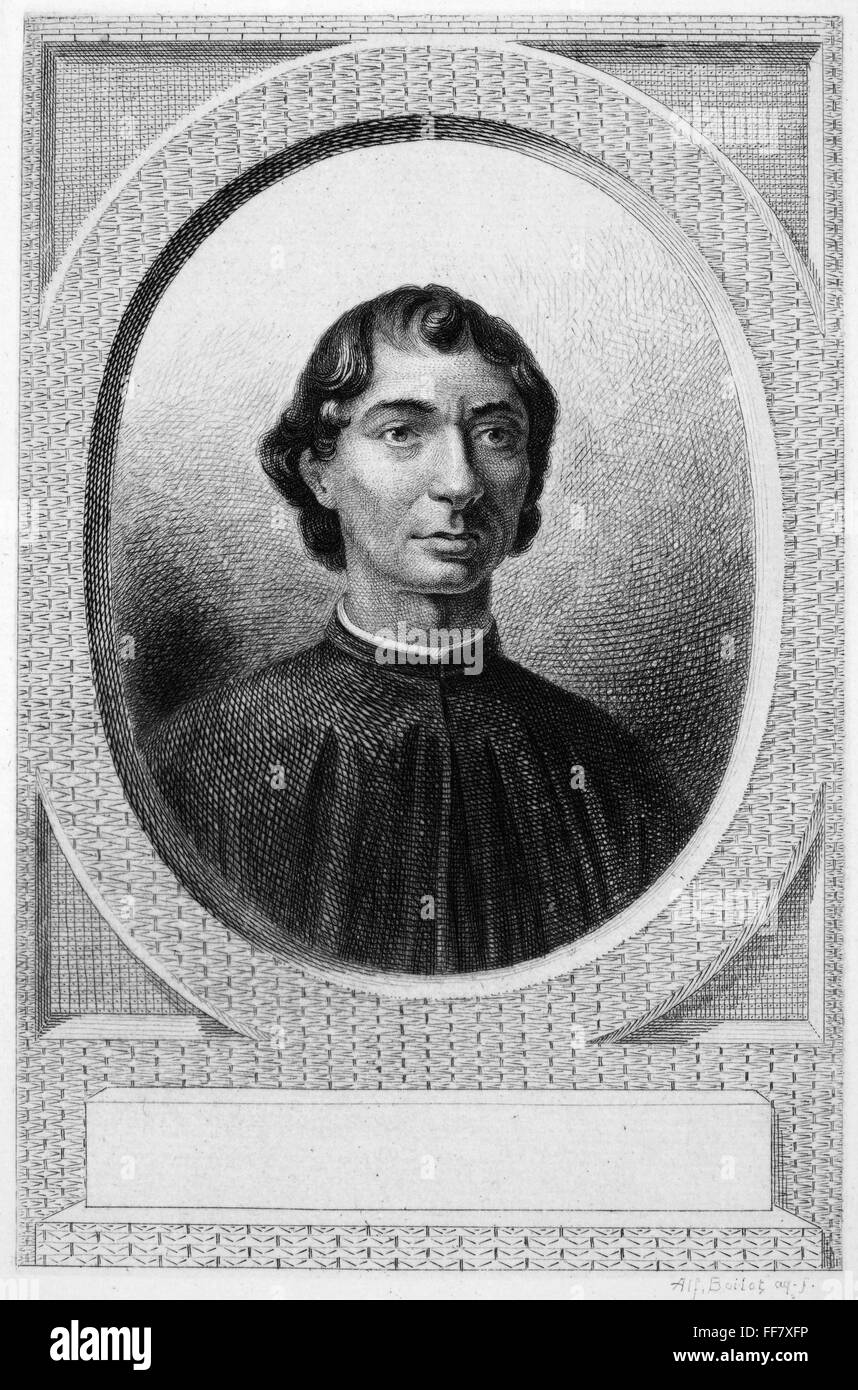 NICCOLO MACHIAVELLI /n(1469-1527). Italian statesman and political ...