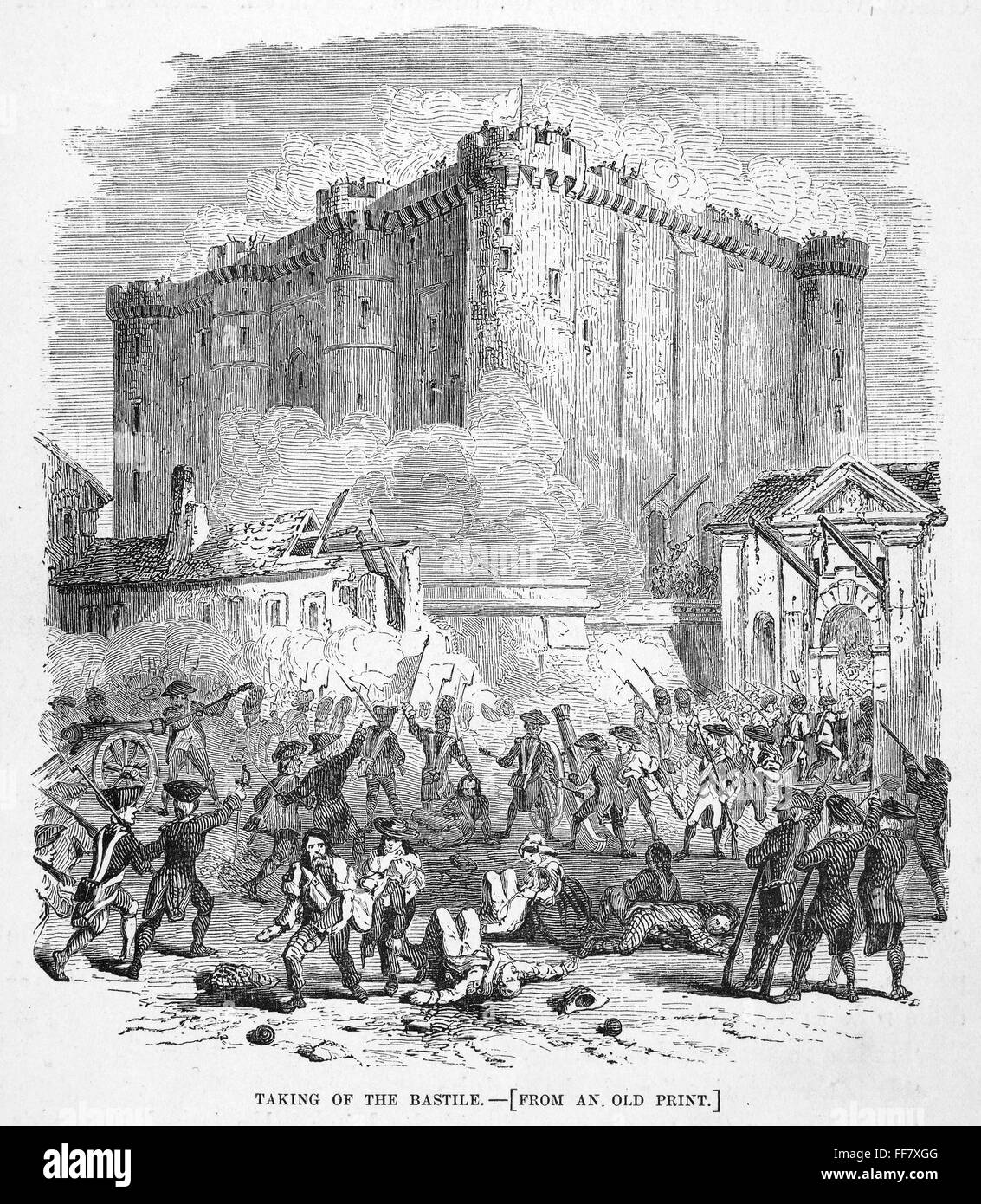 FRENCH REVOLUTION, 1789. /nThe storming of the Bastille, 14 July 1789 ...