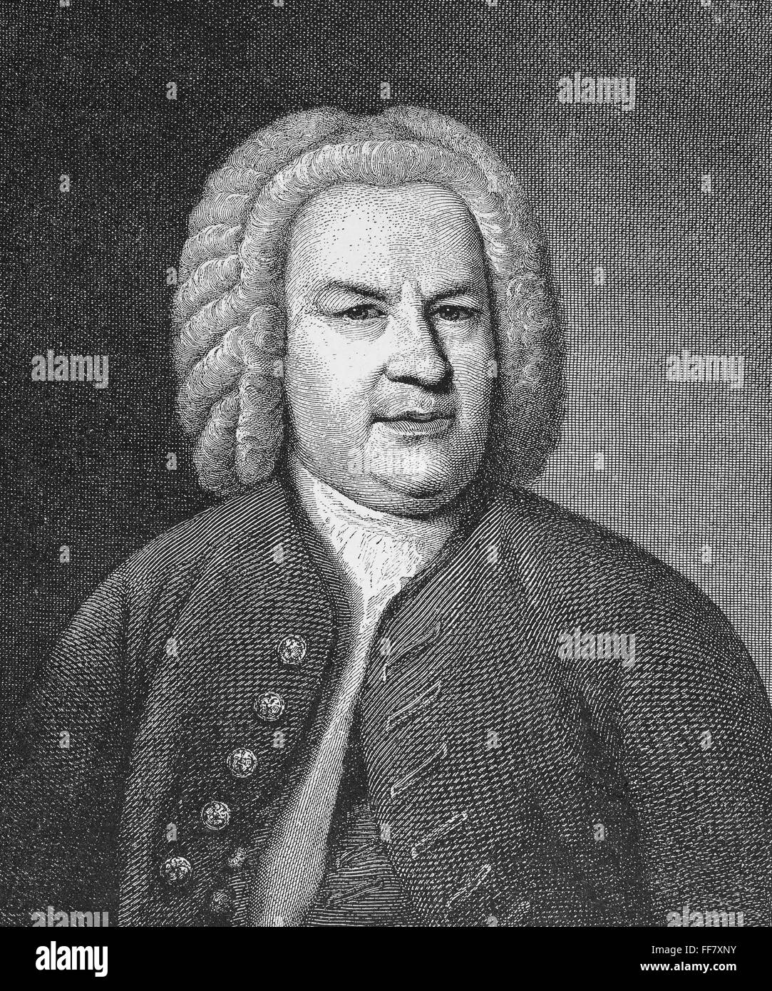 JOHANN SEBASTIAN BACH /n(1685-1750). German organist and composer. Line ...