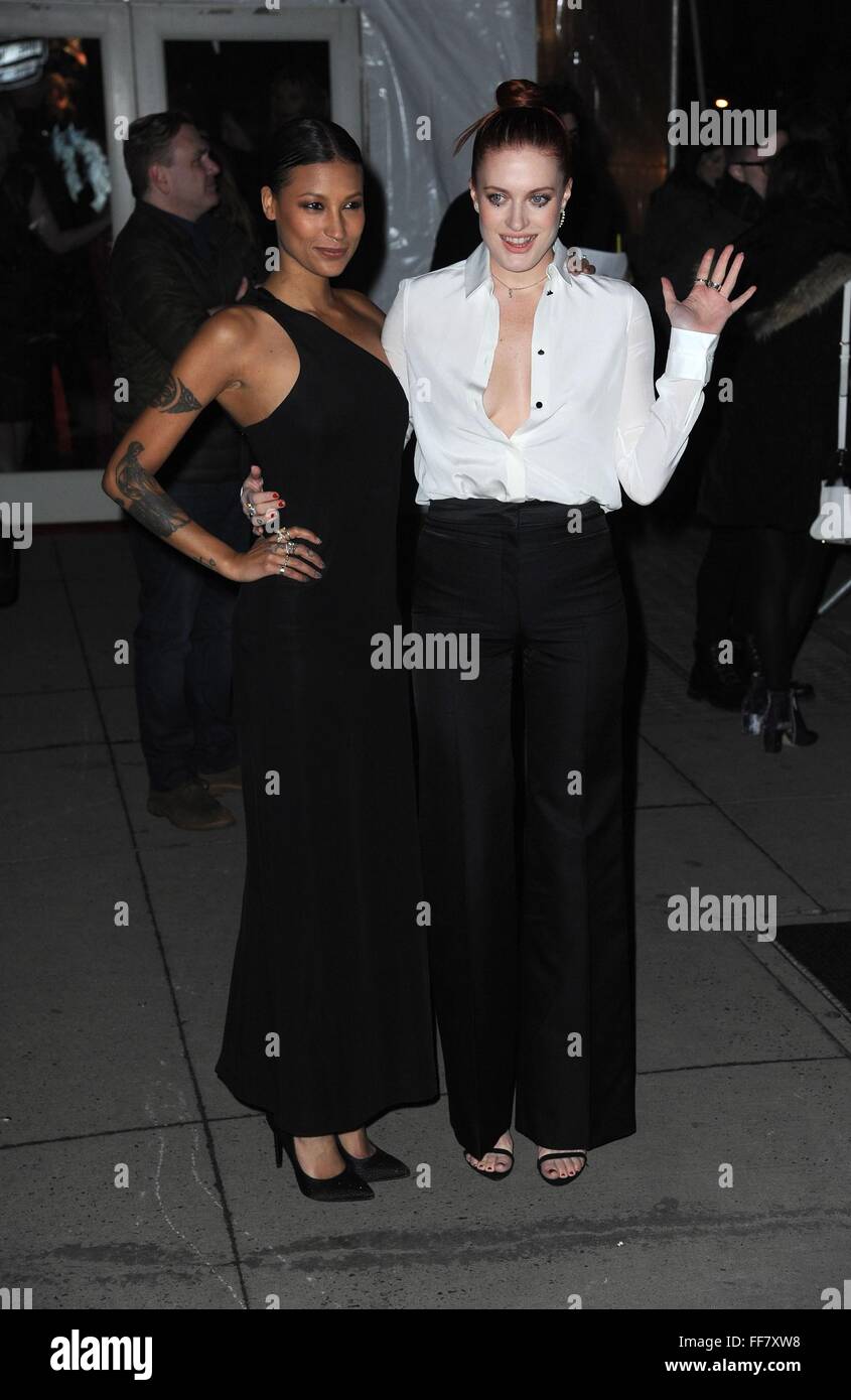 New York, NY, USA. 10th Feb, 2016. Aino Jawo, Caroline Hjelt at ...