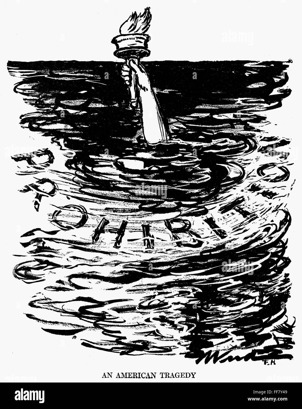 PROHIBITION CARTOON, 1920s. /nAn American magazine cartoon of the 1920s ...