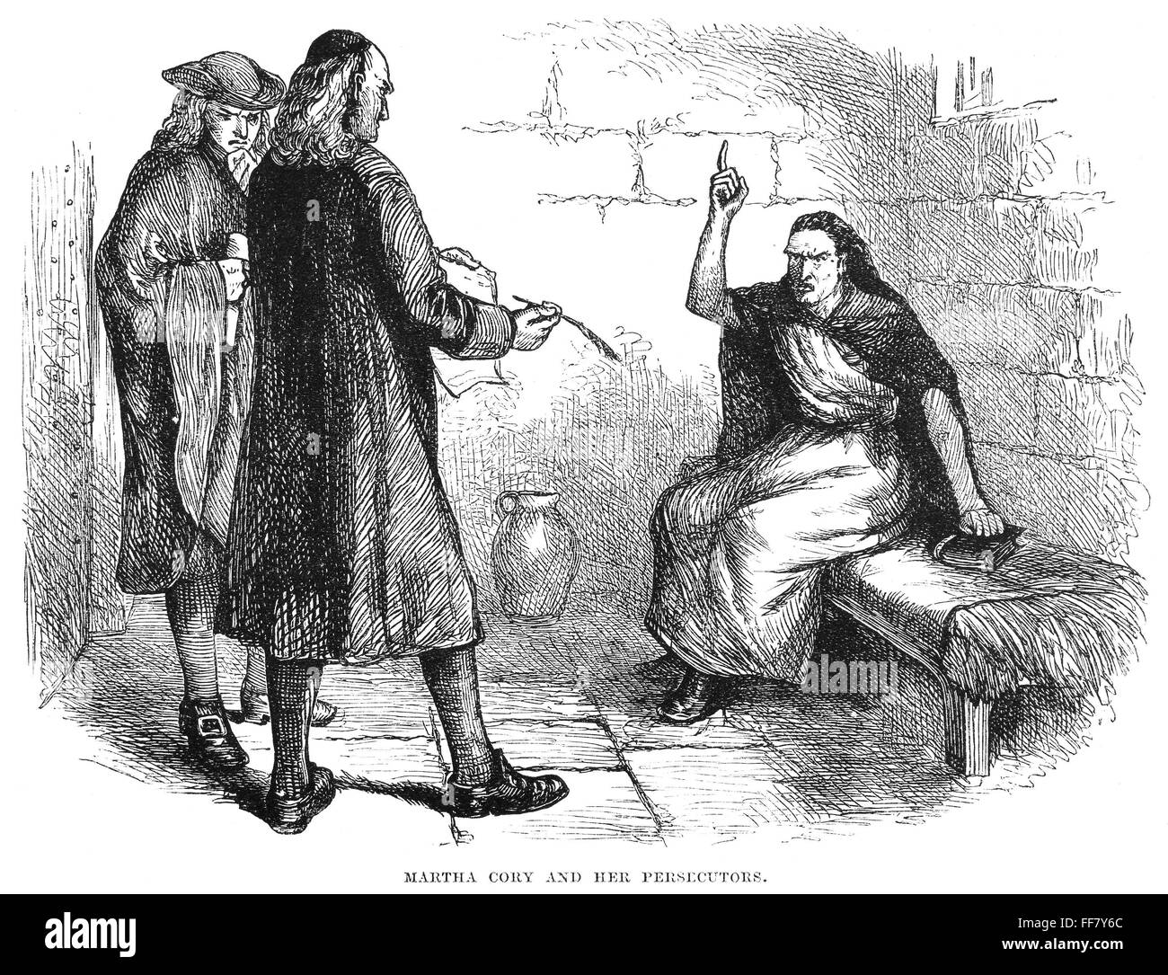 SALEM TRIALS: MARTHA COREY. /nThe accused 'witch' with her persecutors ...