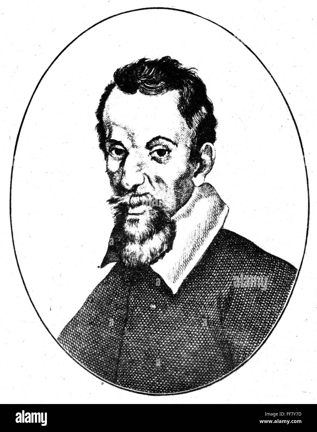 CLAUDIO MONTEVERDI /n(1567-1643). Italian composer. Line engraving ...