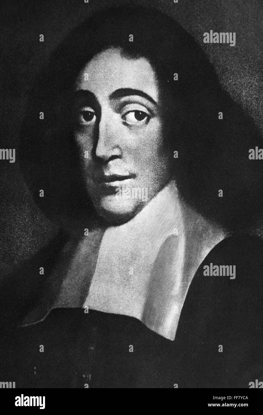 BARUCH SPINOZA (1632-1677). /nDutch philosopher. Contemporary painting ...