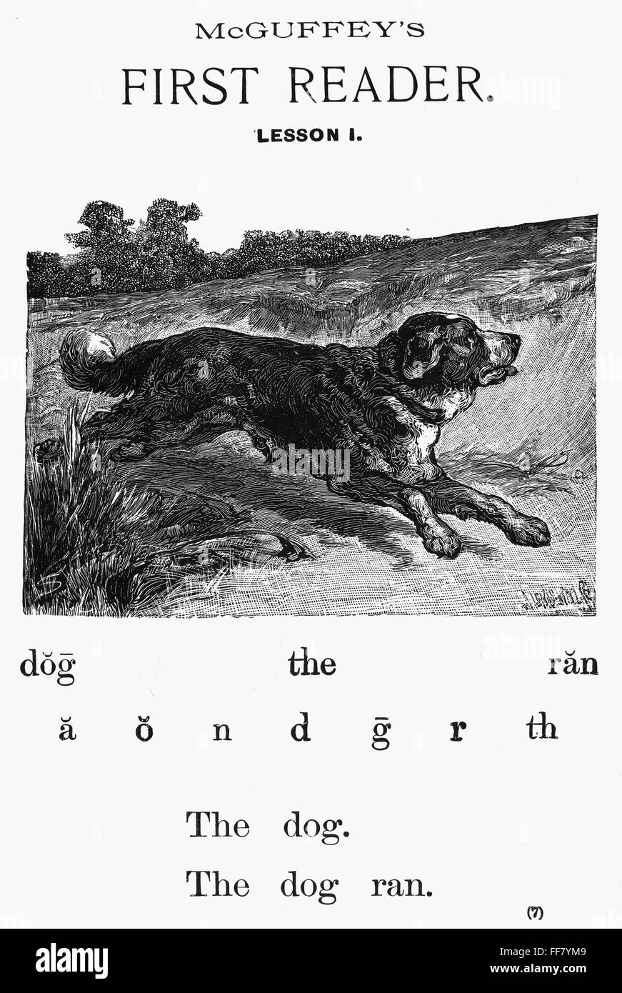 McGUFFEY'S READER, 1879. /nLesson page from an edition of William ...