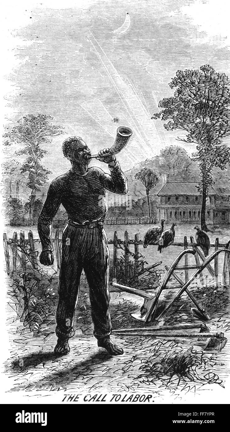 SOUTH: PLANTATION LIFE. /n'The call to labor.' One of a series of ...