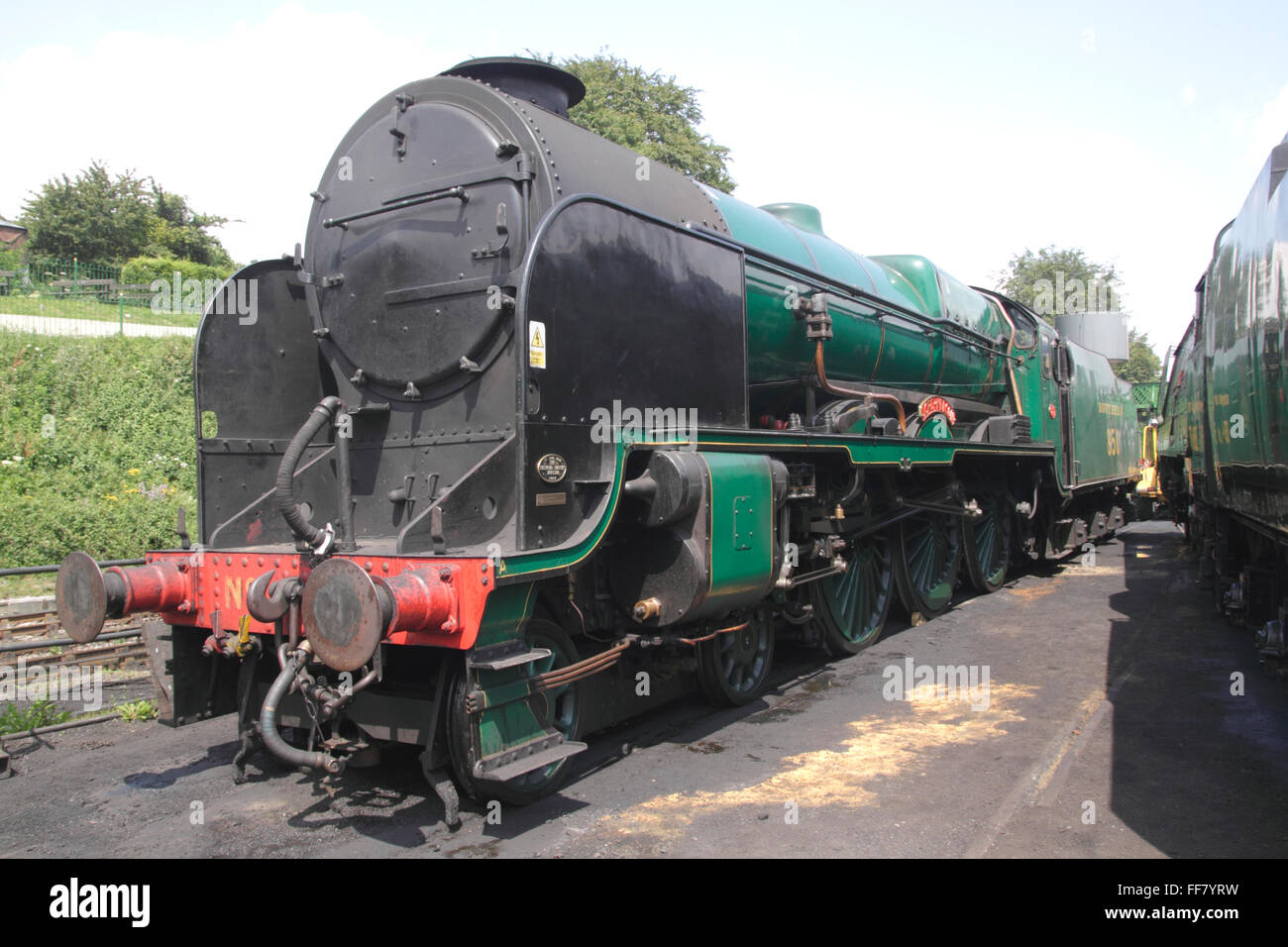 Steam Locomotive at Mid Hants preserved steam railway Stock Photo - Alamy