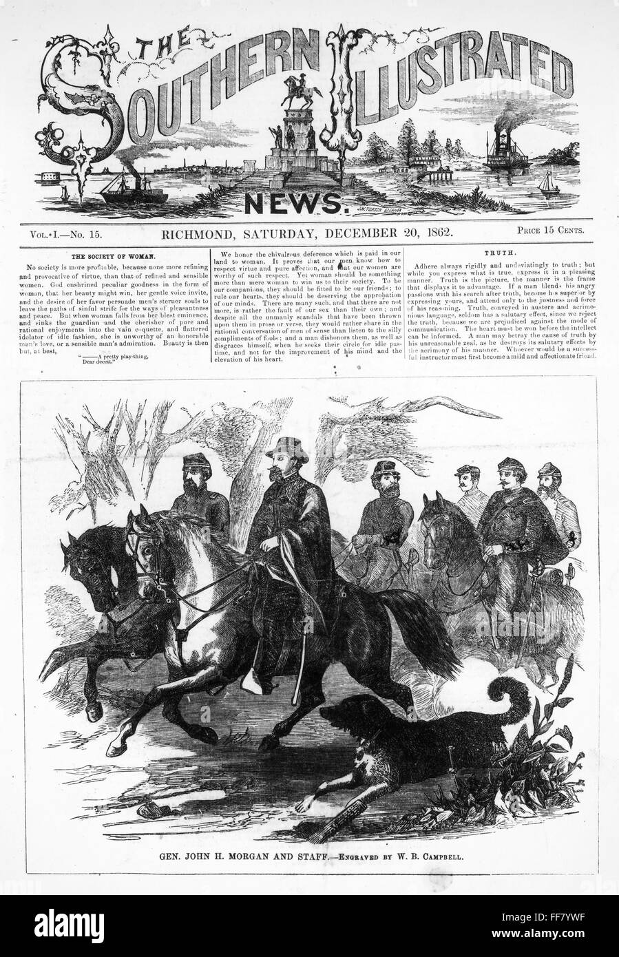 JOHN HUNT MORGAN /n(1825-1864). American Confederate cavalry officer ...