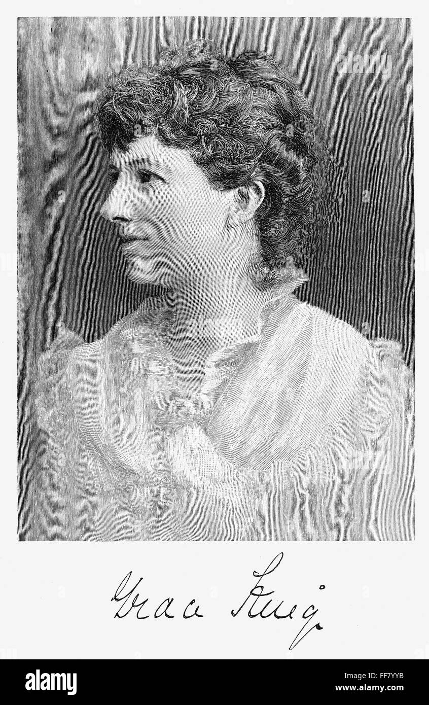 GRACE ELIZABETH KING /n(1852-1932). /nAmerican writer. Line engraving ...