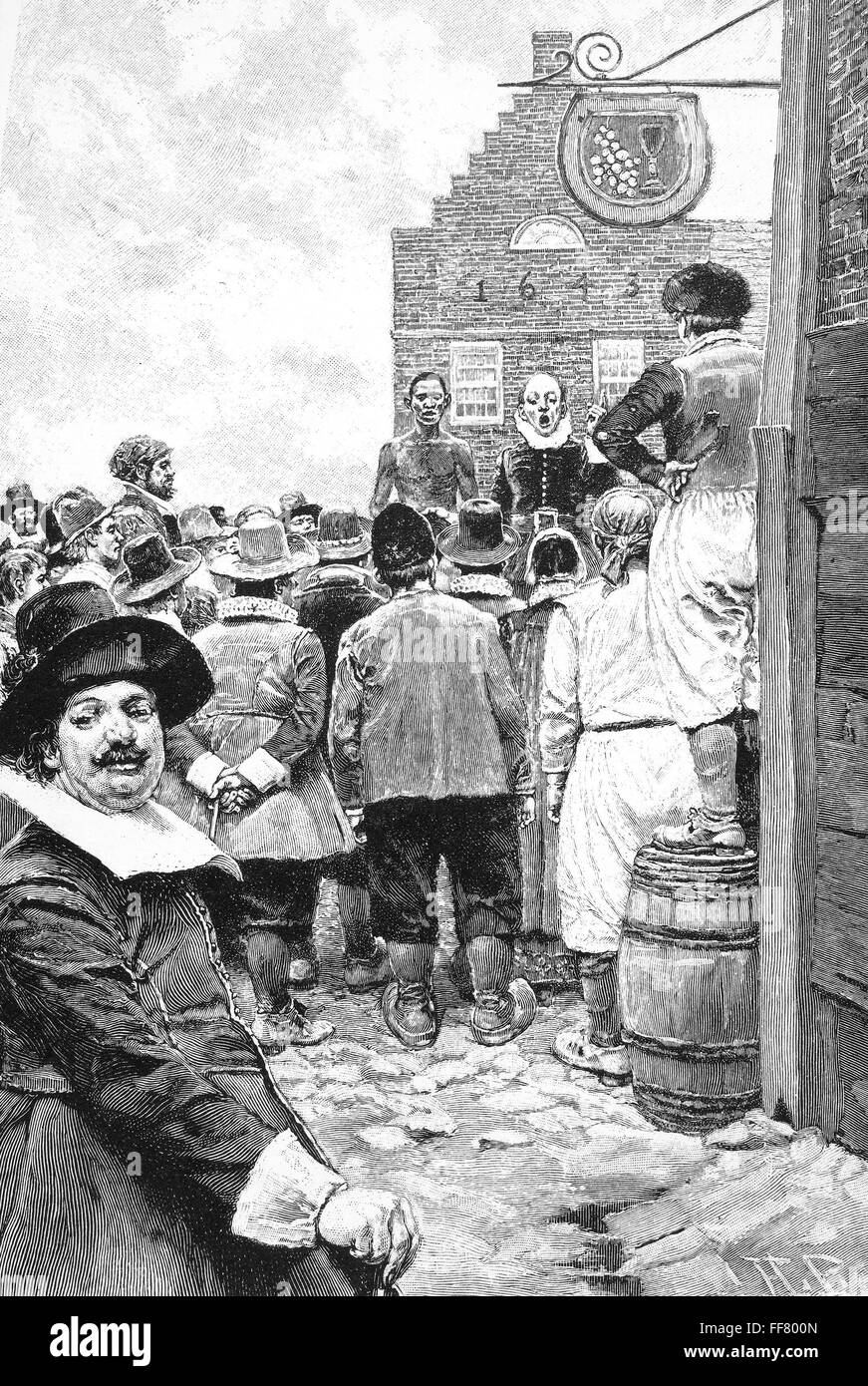 SLAVERY: NEW AMSTERDAM. /nThe first sale of slaves at New Amsterdam in ...