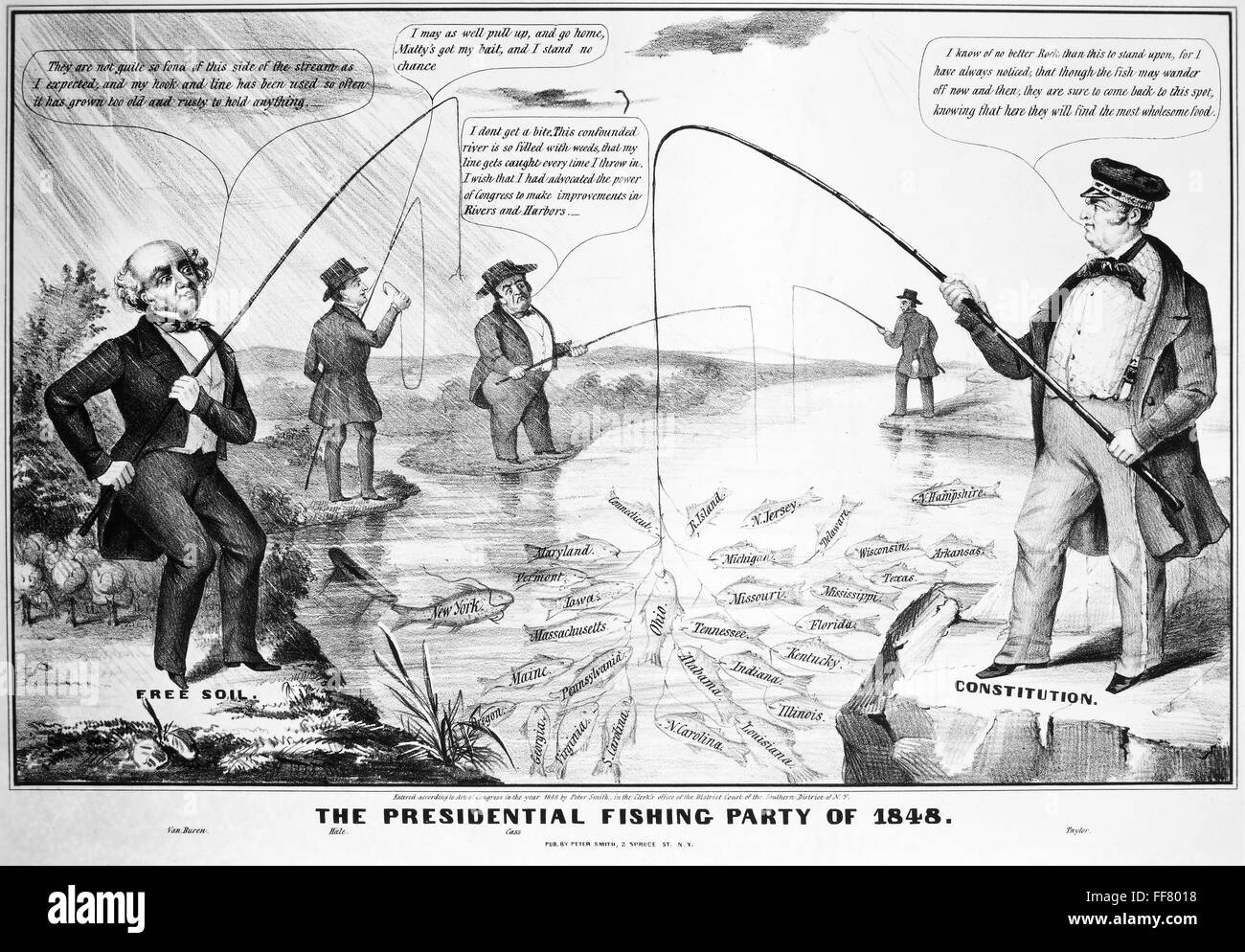 PRESIDENTIAL CAMPAIGN, 1848. /nA pro-Zachary Taylor lithograph cartoon ...