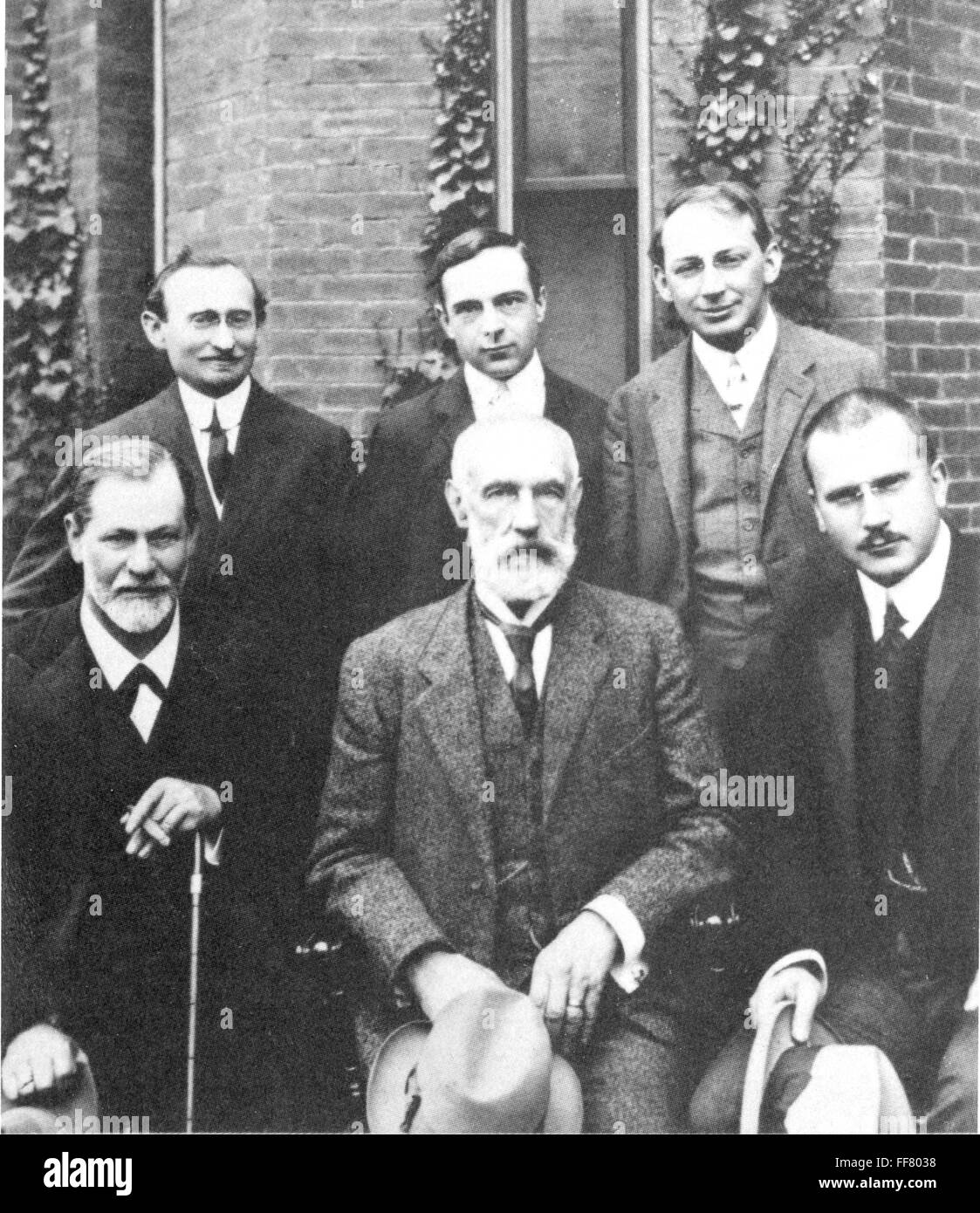 JUNG AND FREUD, 1909. /nPsychoanalytical participants in the Clark ...