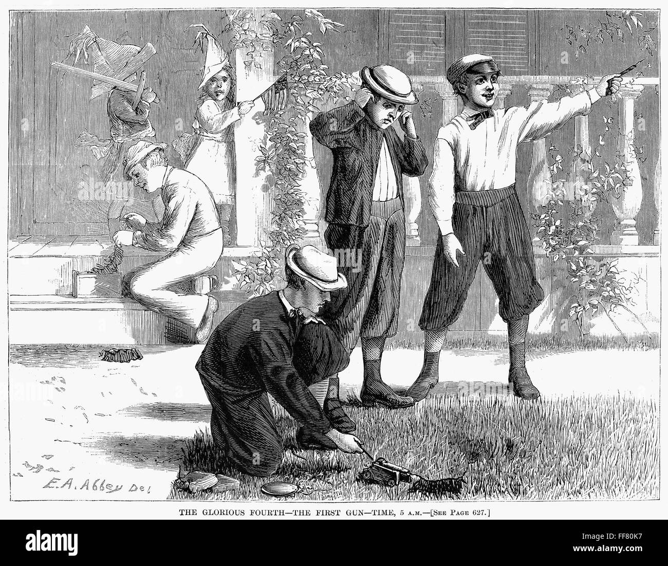FOURTH OF JULY, 1871. /n'The glorious Fourth - The first gun - Time, 5 ...