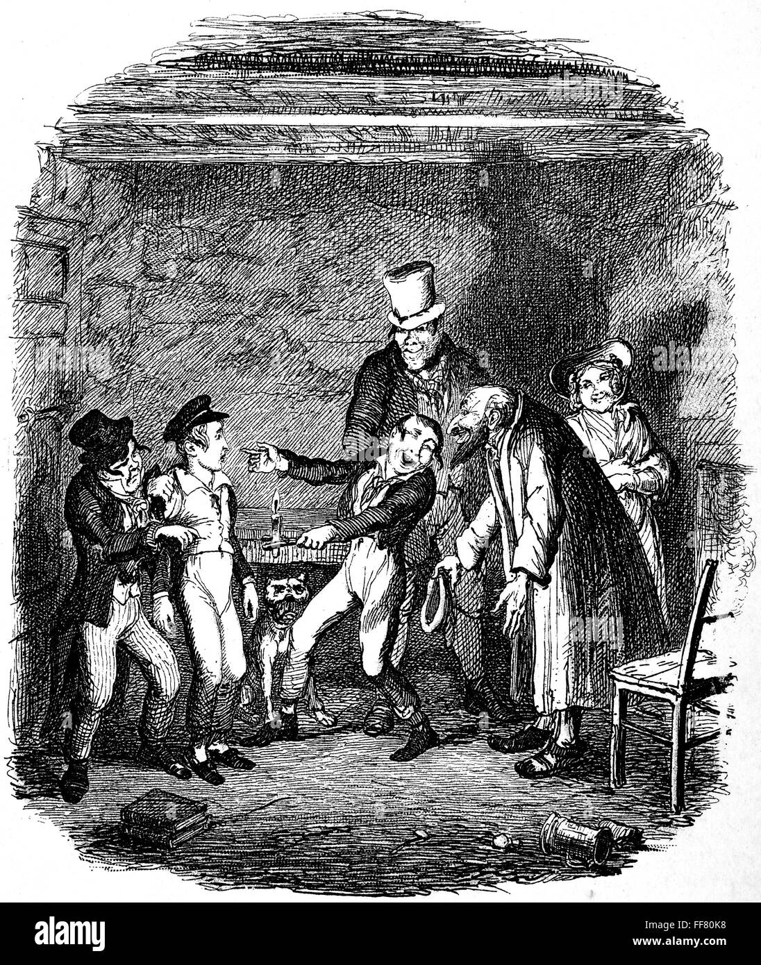 DICKENS: OLIVER TWIST. /n'Oliver's reception by Fagin and the boys ...