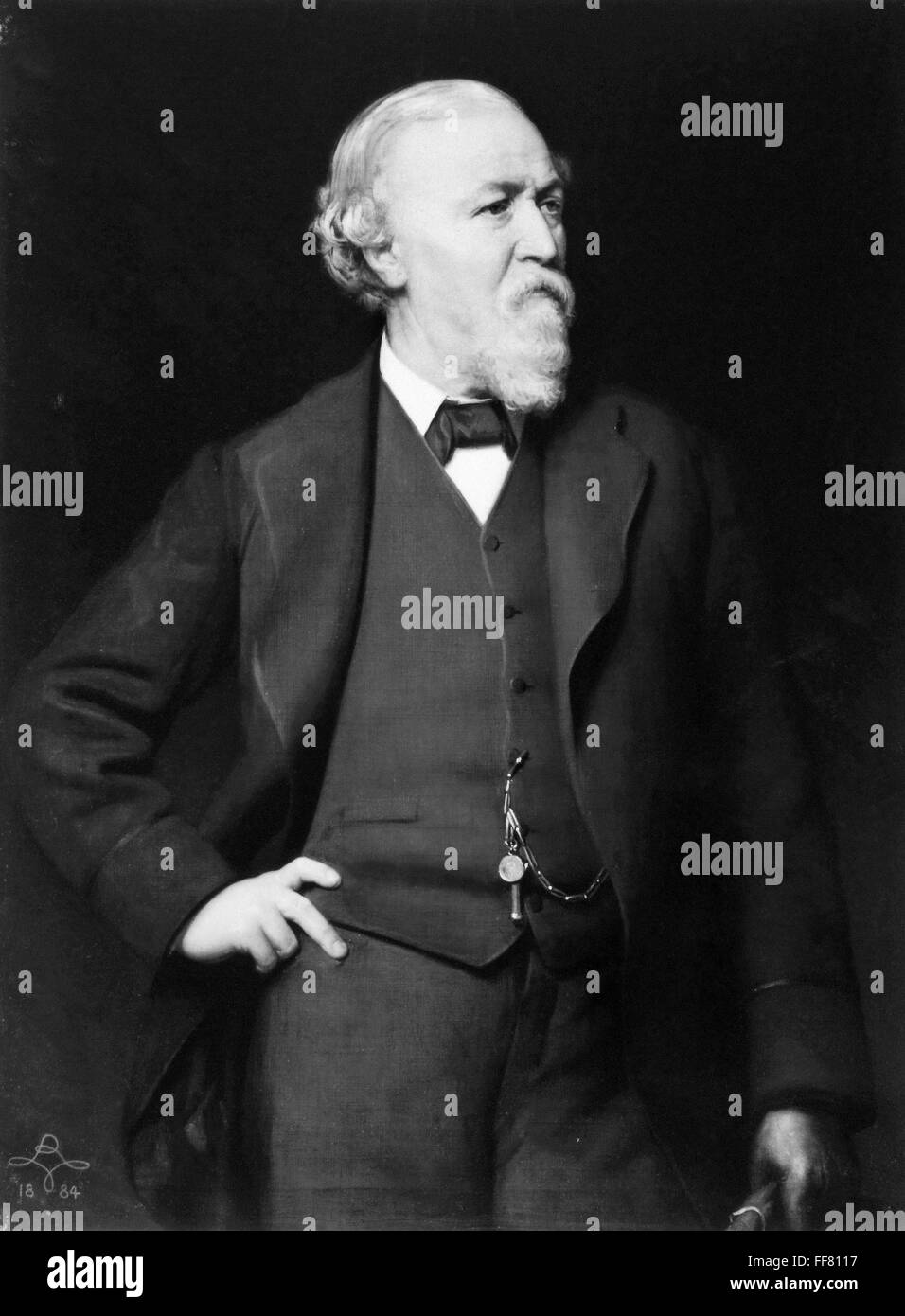 ROBERT BROWNING (1812-1889). /nEnglish poet. Oil on canvas, 1884, by ...