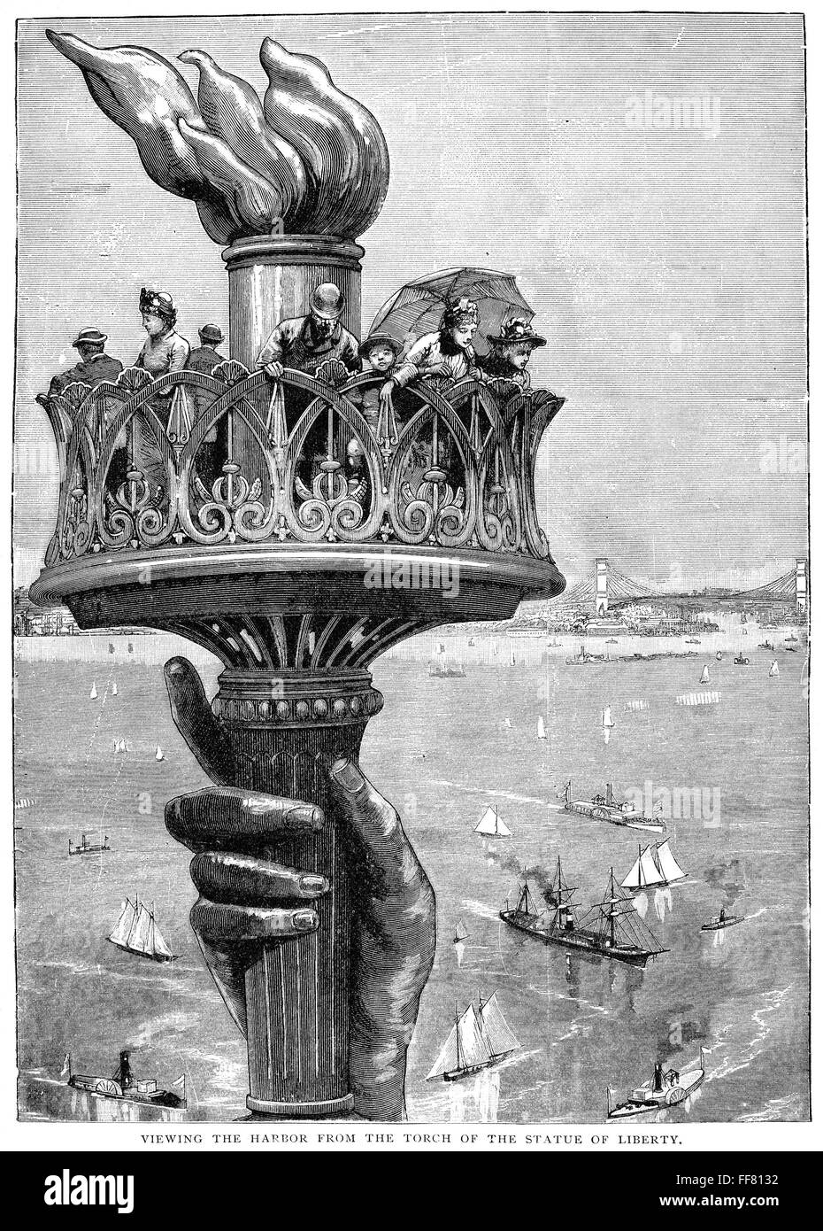 STATUE OF LIBERTY: TORCH. /nWood engraving, American, late 19th century ...