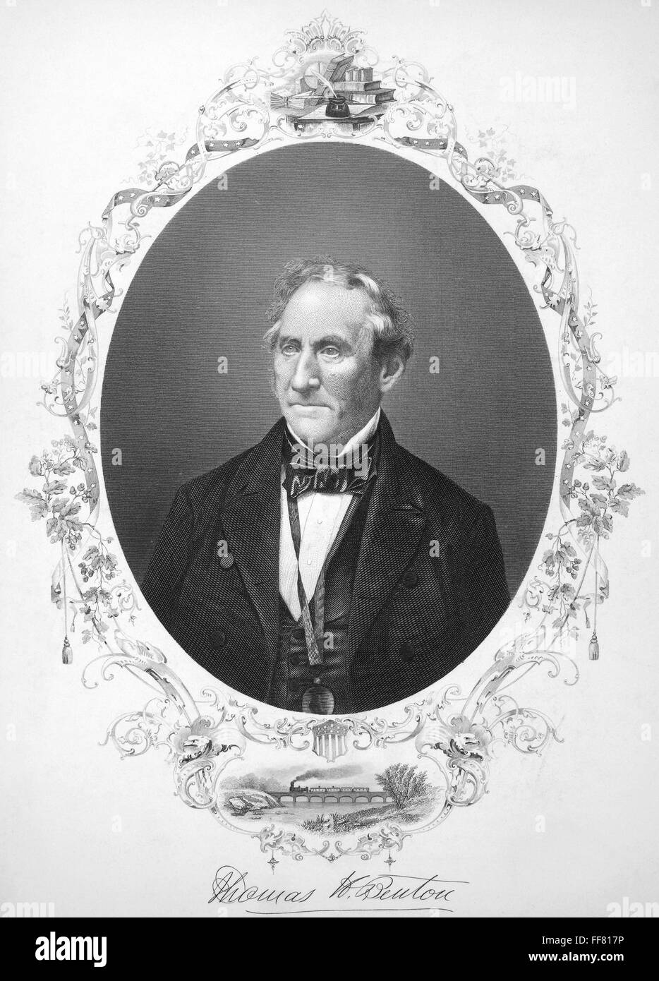 THOMAS HART BENTON /n(1782-1858). American political leader. Steel engraving, 1858 Stock Photo ...