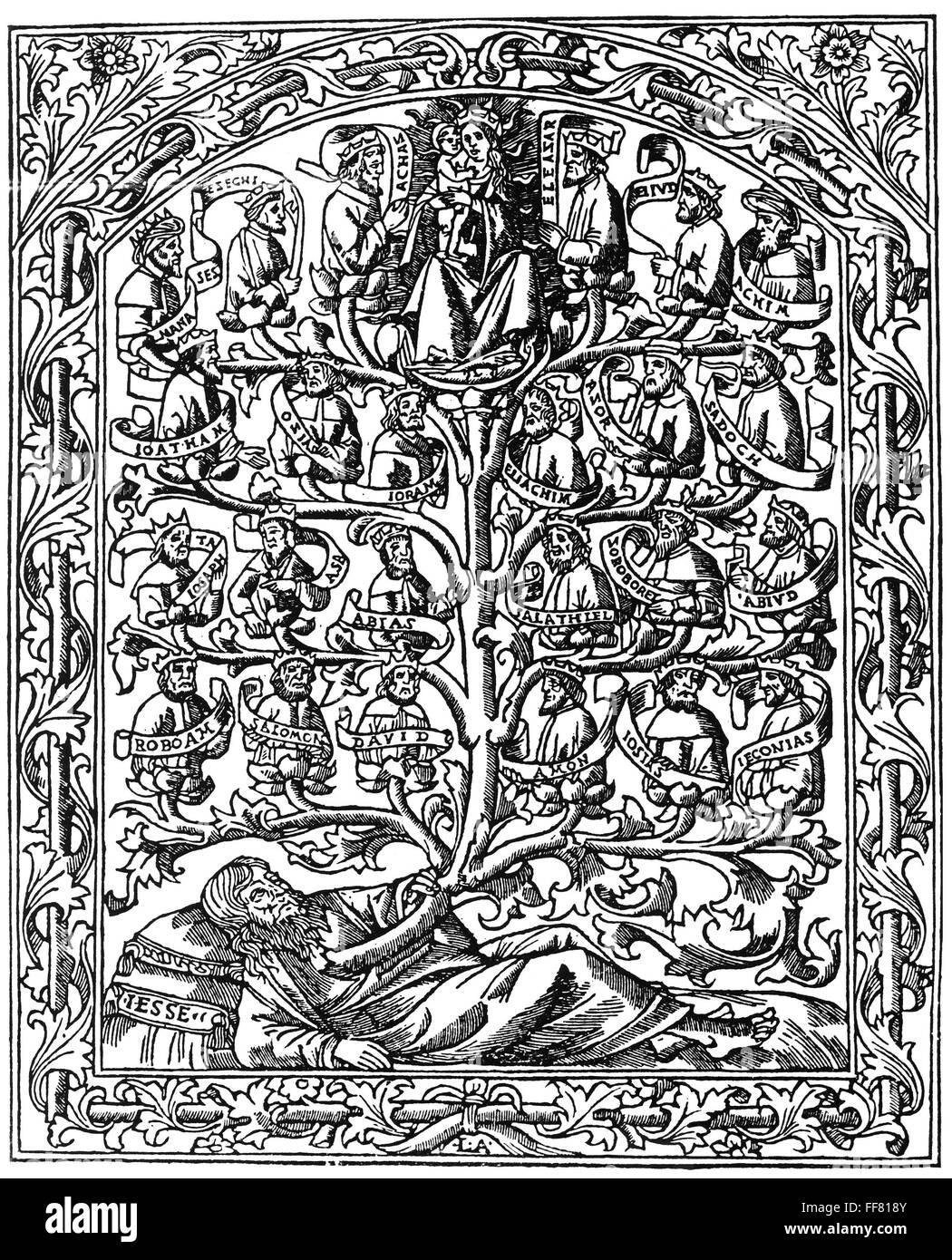 FAMILY TREE, 1506. /nA Jesse Tree, showing the ancestors of Christ ...