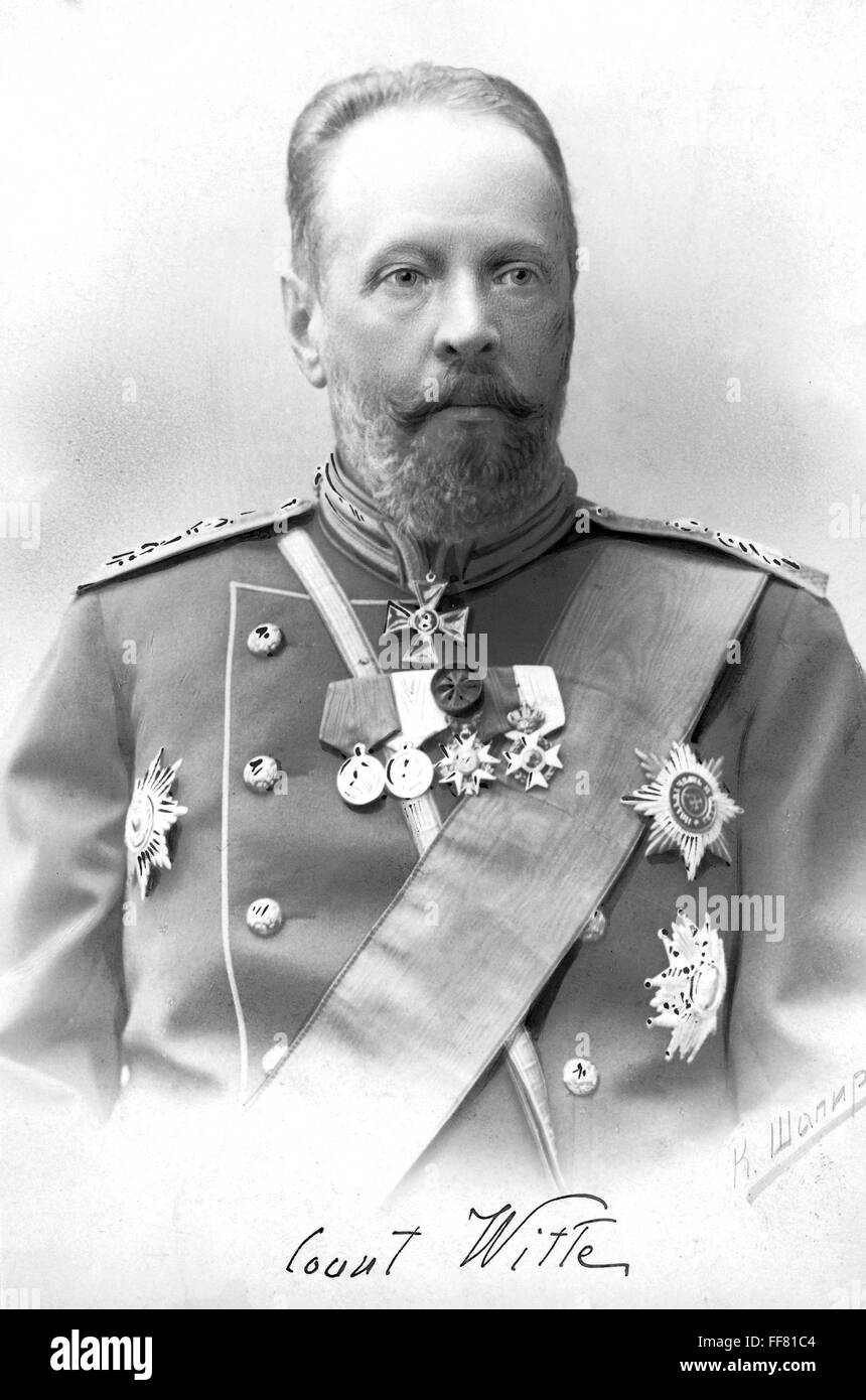 COUNT SERGEI Y. WITTE /n(1849-1915). Russian statesman Stock Photo - Alamy