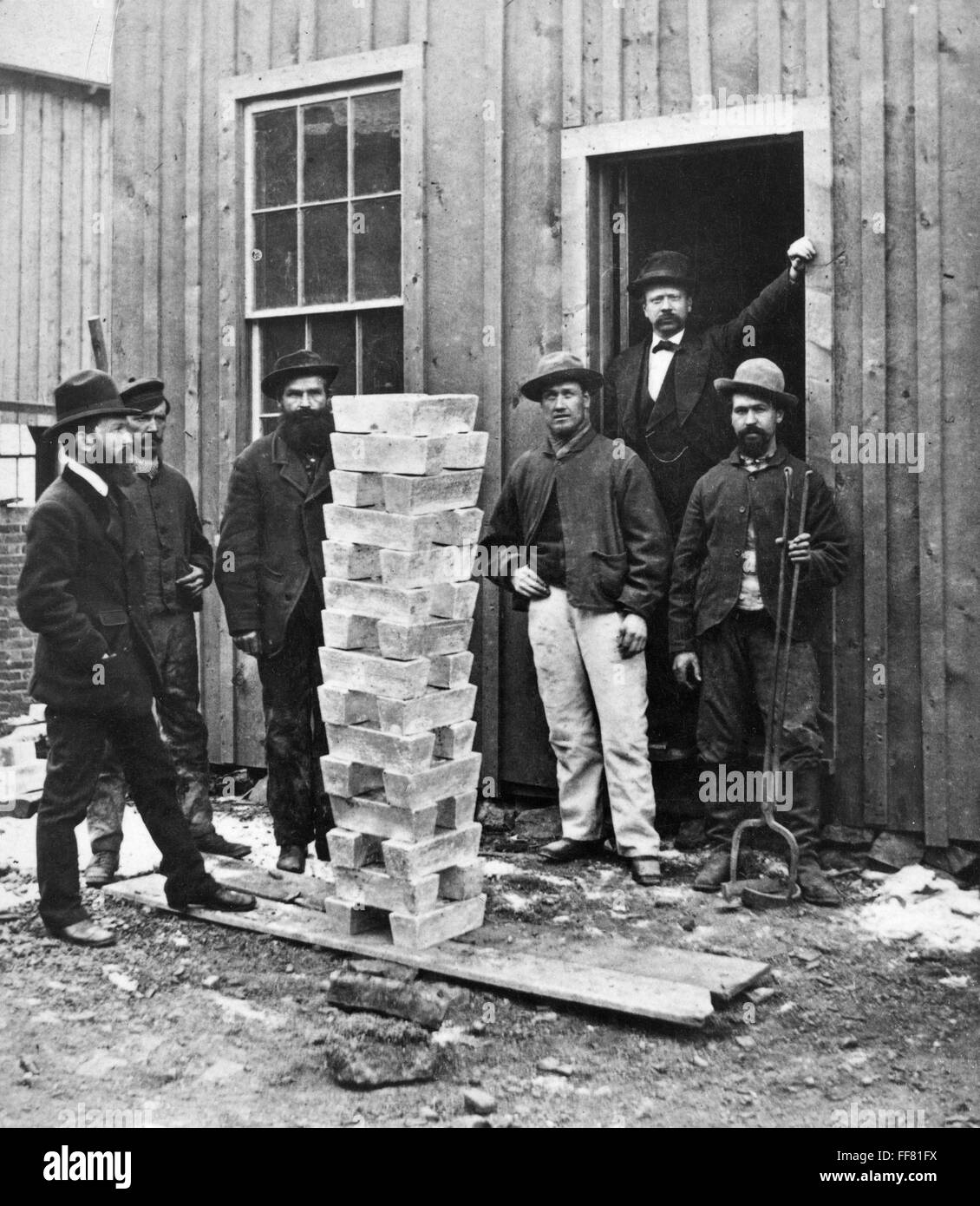 STACK OF SILVER INGOTS. /nLeadville, Colorado, c1880 Stock Photo - Alamy