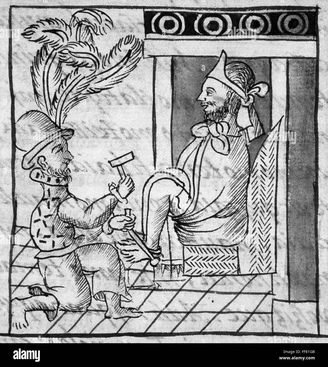 MONTEZUMA II (1480-1520). /nAztec emperor. Montezuma put in irons ...