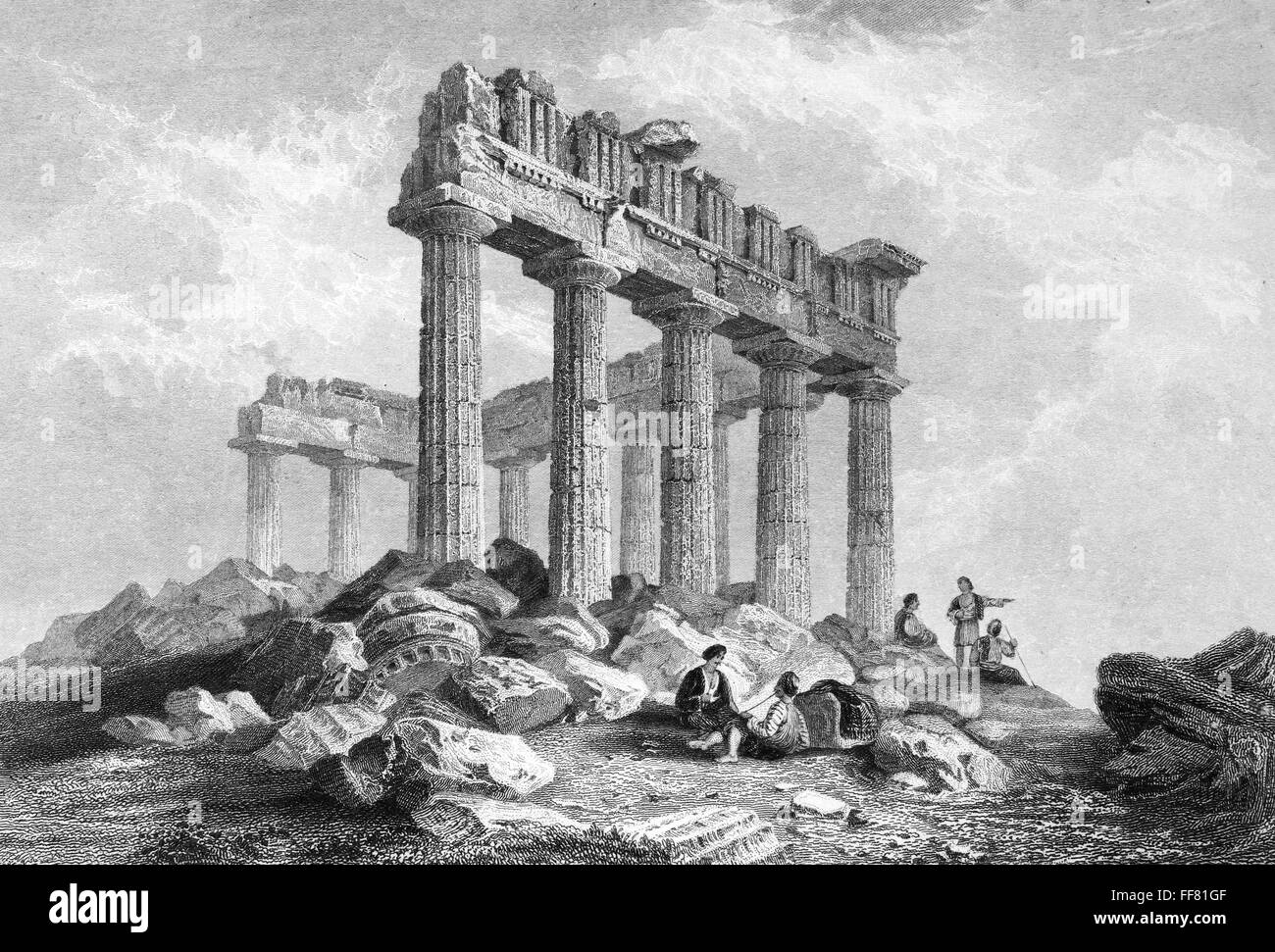 GREECE: THE PARTHENON 1833. /nSteel engraving, English, 1833 Stock ...