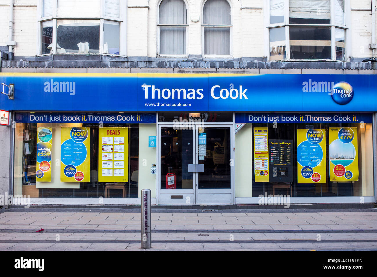 Thomas Cook shop front in Middlesborough town centre, North Yorkshire ...