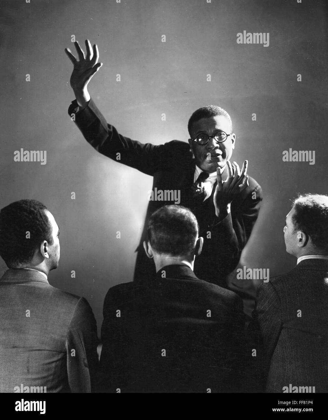 HALL JOHNSON (1888-1970). /nAmerican choral conductor. Conducting his ...