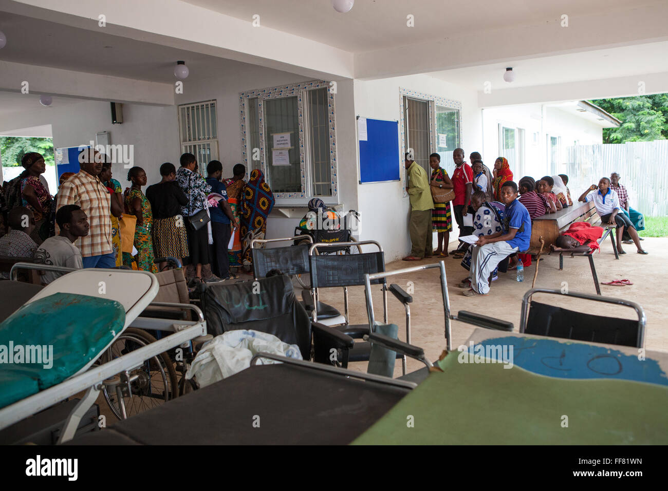 A busy Out Patient Department (OPD) at St. Francis Hospital, Ifakara ...