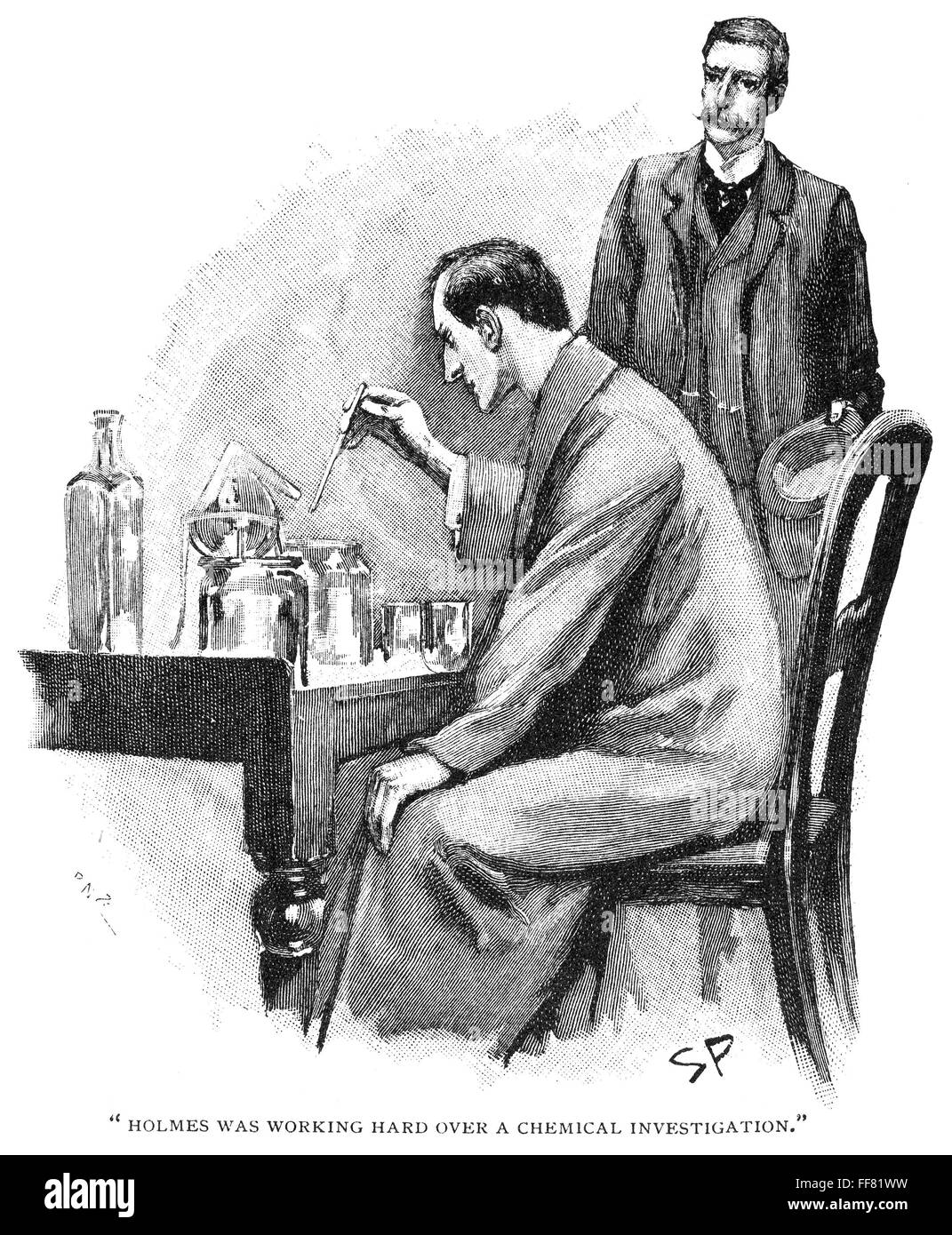 DOYLE: SHERLOCK HOLMES. /nIllustration by Sidney Paget from the 'Strand ...