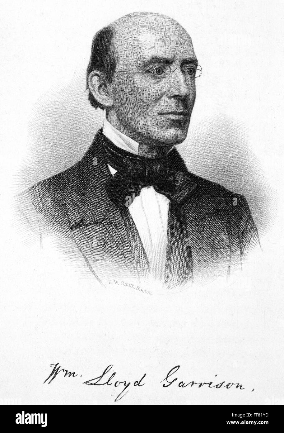 WILLIAM LLOYD GARRISON /n(1805-1879). American abolitionist. Steel ...