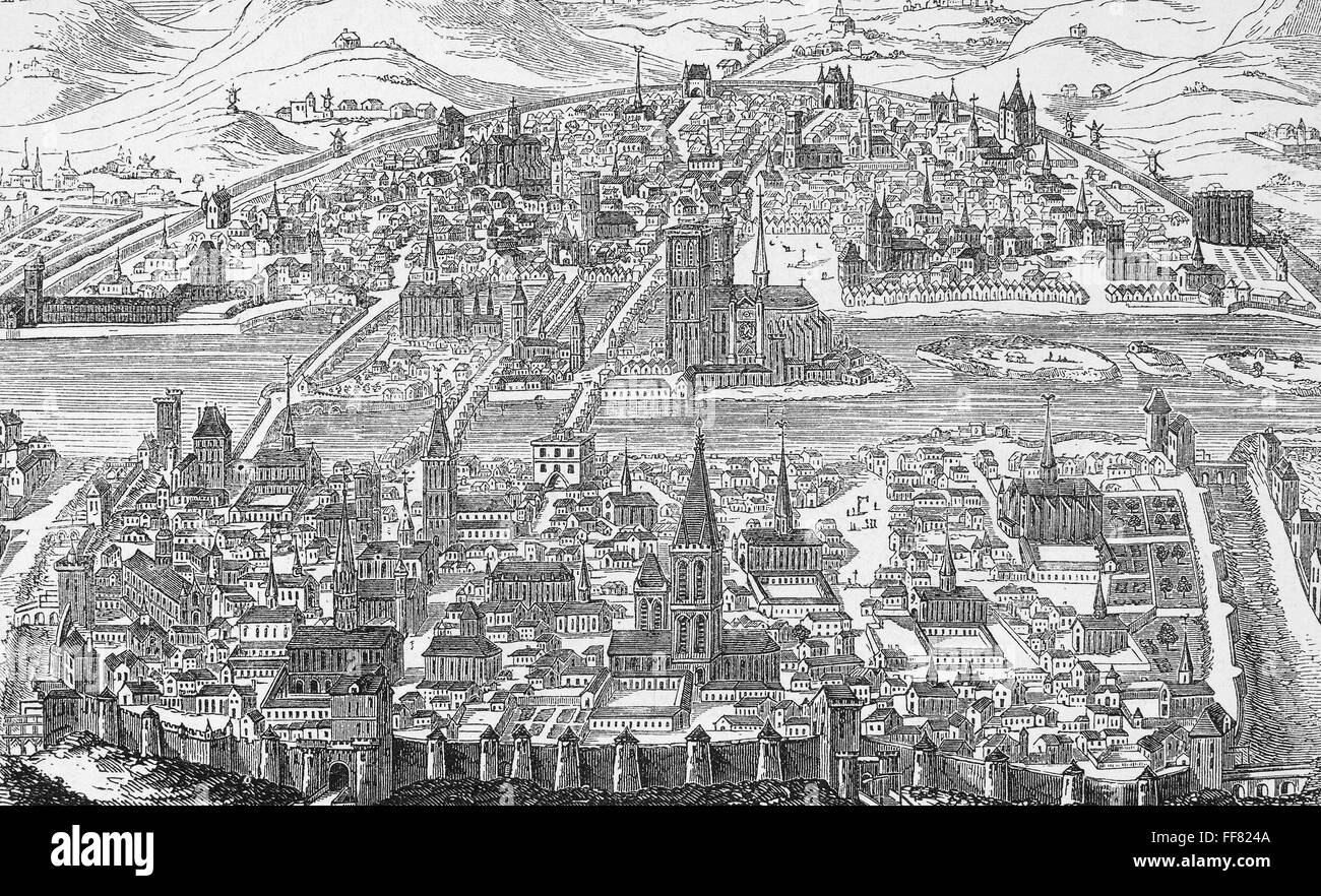 PARIS, c1600-1615./nView of Paris, France, as it appeared in the early ...