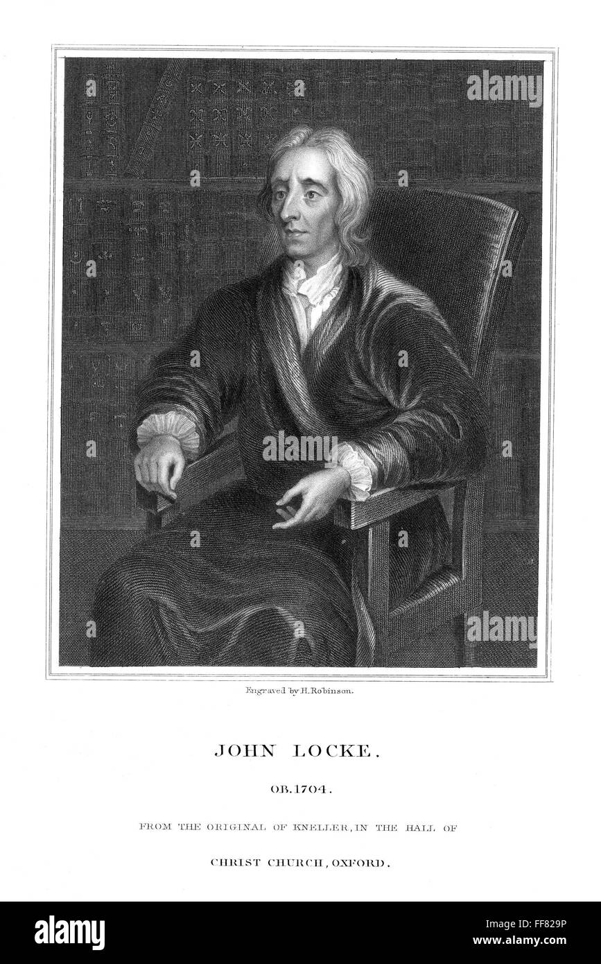 JOHN LOCKE (1632-1704). /nEnglish philosopher. Line and stipple ...