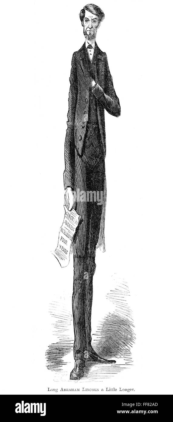 LINCOLN CARTOON, 1864. /n'Long Abraham Lincoln a Little Longer ...