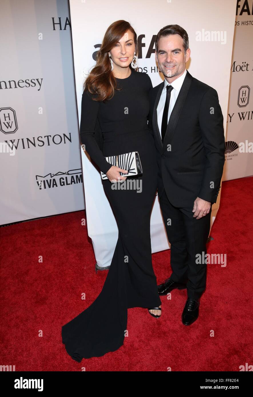 New York, NY, USA. 10th Feb, 2016. Ingrid Vandebosch, Jeff Gordon at ...