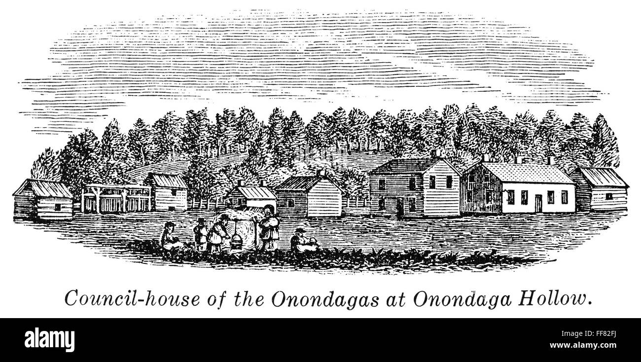 ONONDAGAS: COUNCIL HOUSE. /nCouncil house of the Onondaga Native ...
