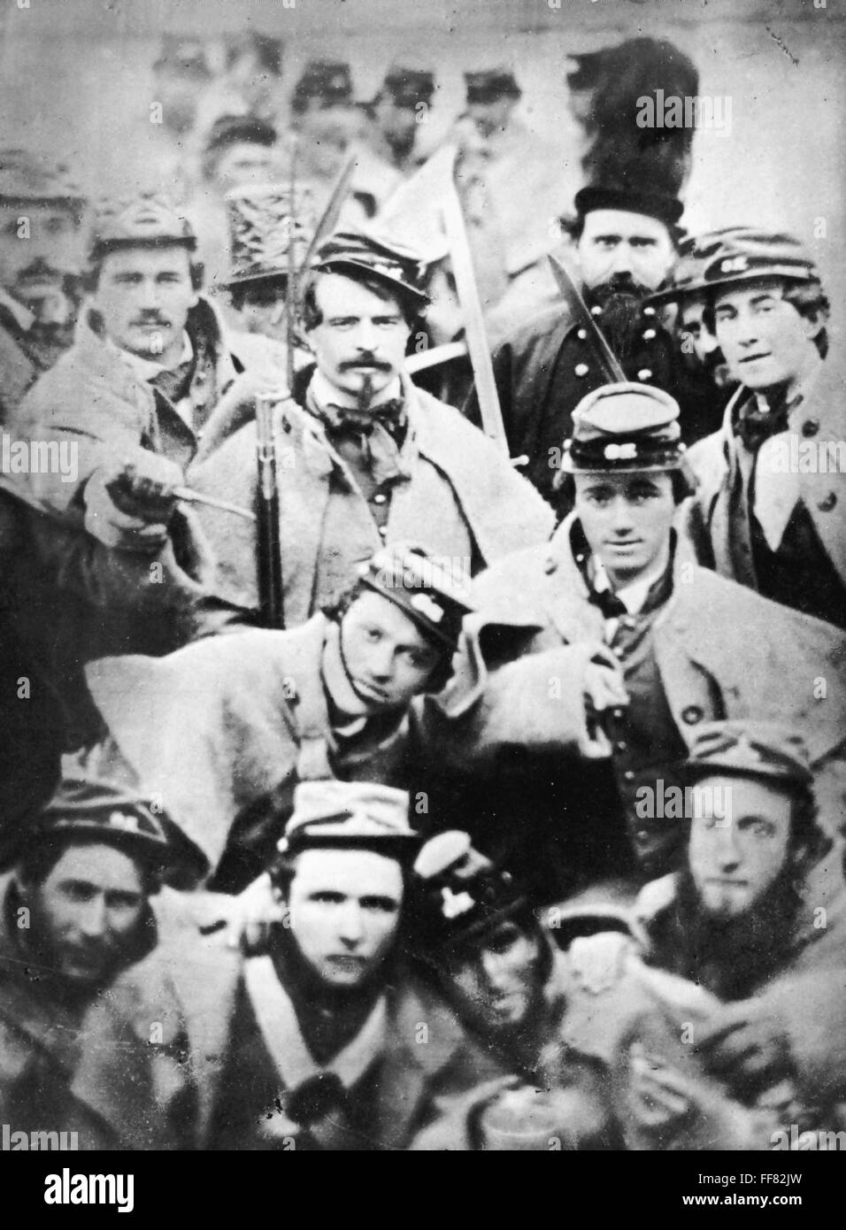CIVIL WAR: VOLUNTEERS, 1861. /nConfederate volunteers posing for a ...