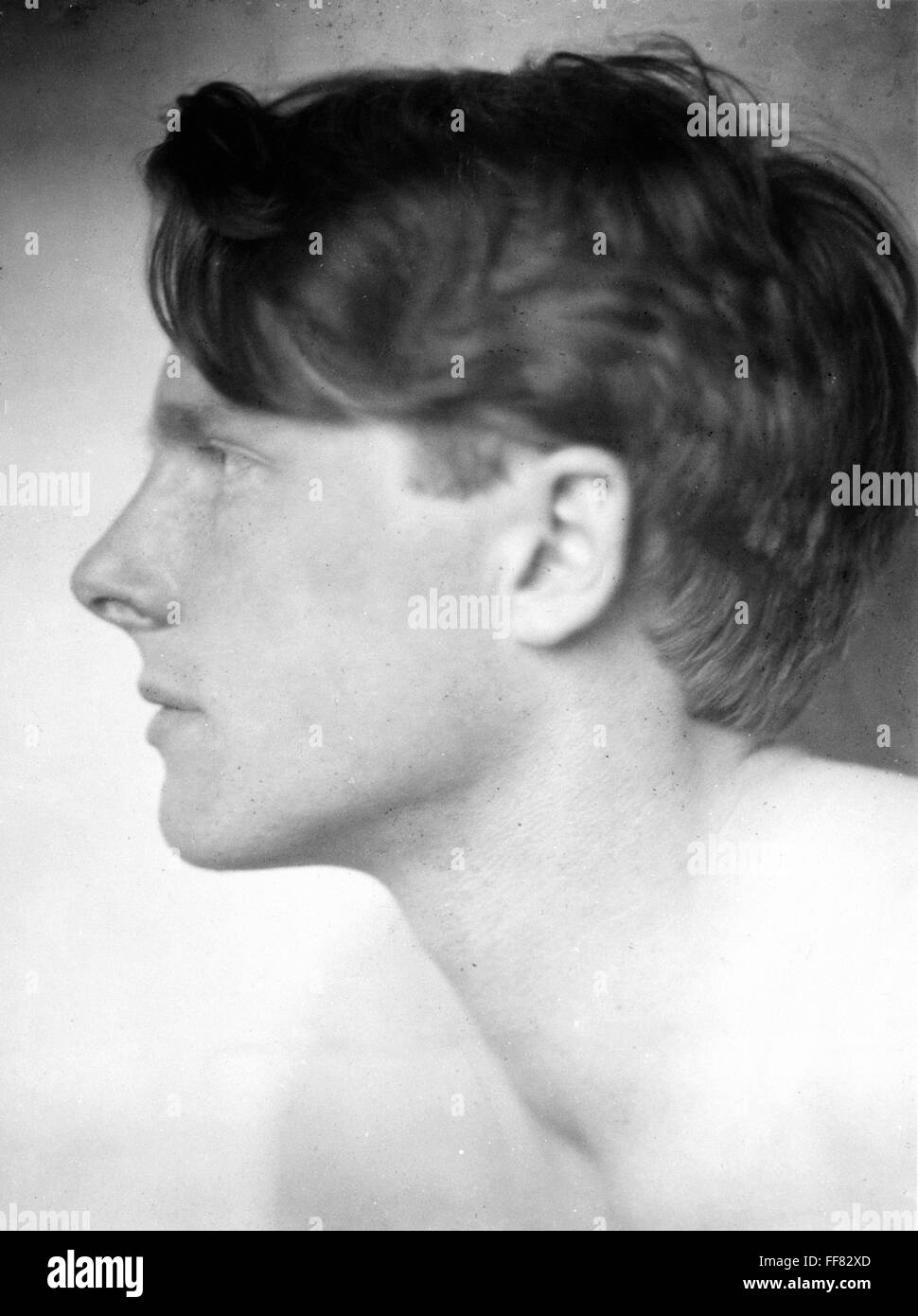 RUPERT BROOKE (1887-1915). /nEnglish poet. Photographed in 1913 by ...