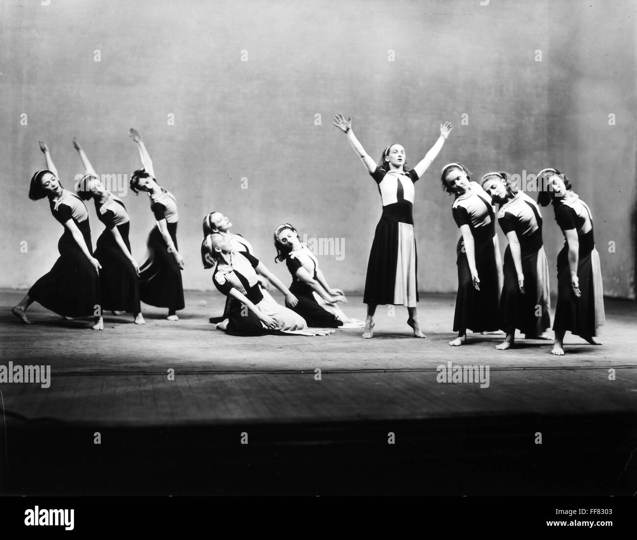 MODERN DANCE, 1935. /nMartha Graham's dance company in performance ...