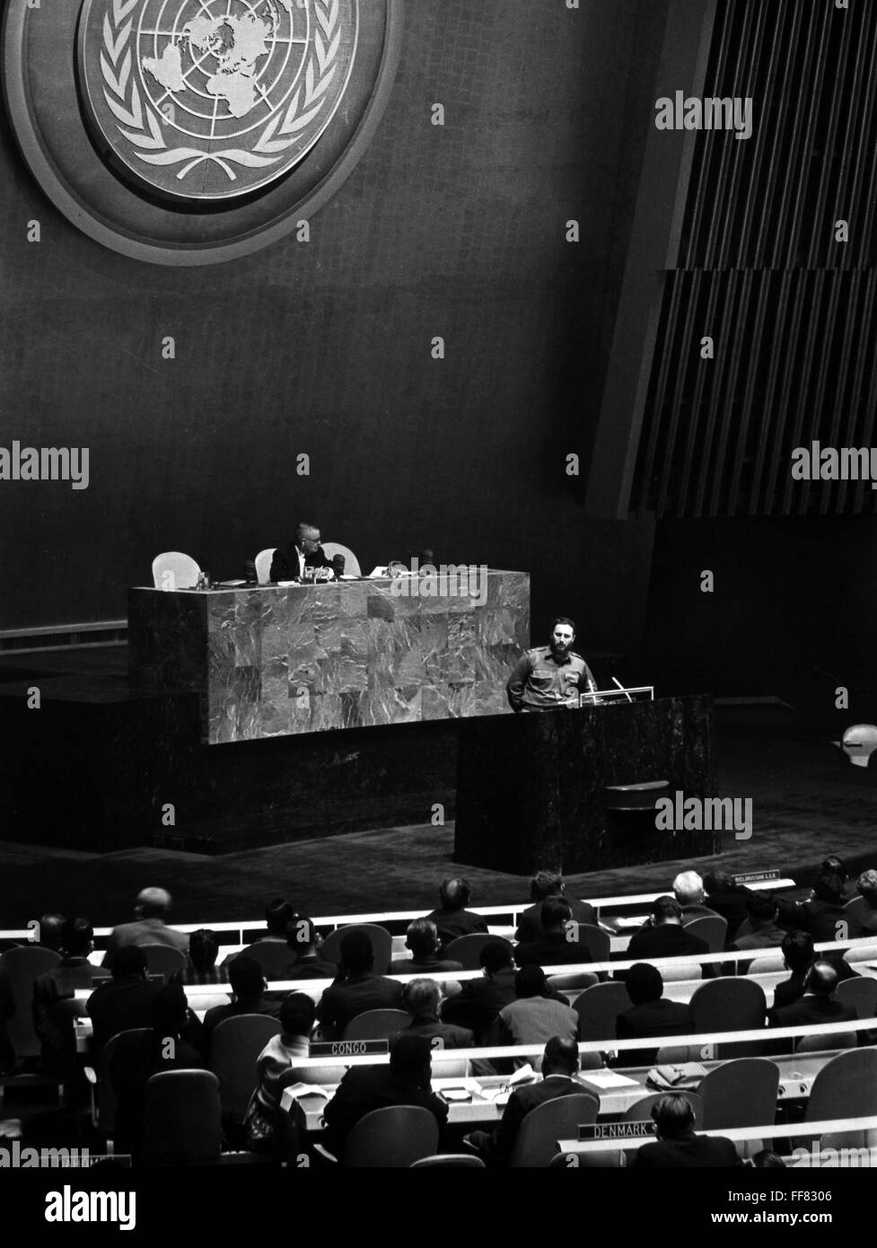 FIDEL CASTRO (1926- ). /nCuban revolutionary leader. Castro addressing ...