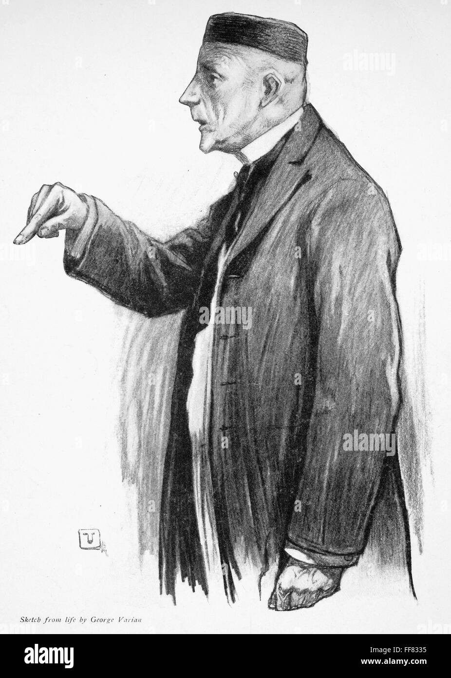 JOHN D. ROCKEFELLER /n(1839-1937). American oil magnate. Drawing, 1905 ...