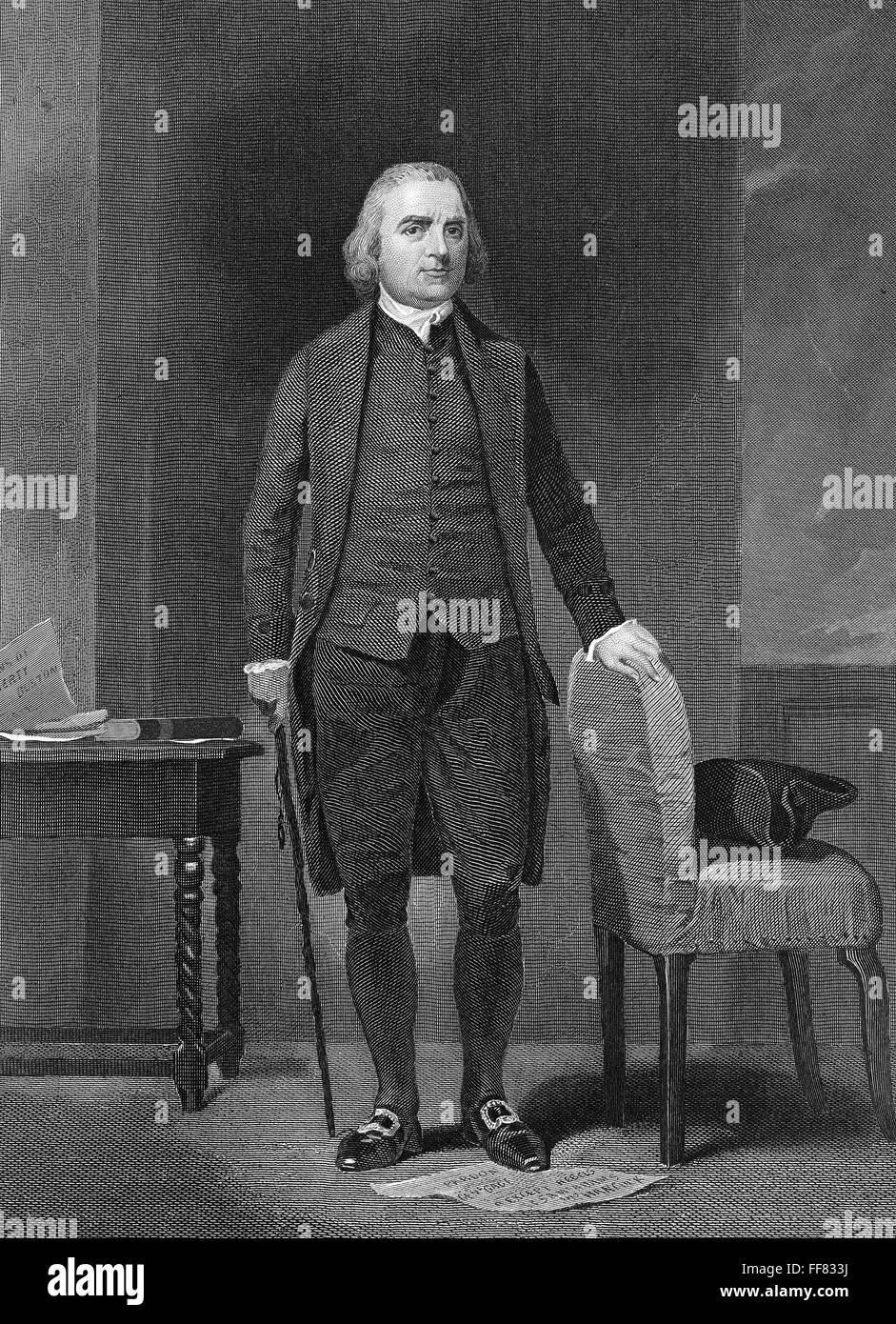 SAMUEL ADAMS (1722-1803). /nAmerican Revolutionary patriot. Steel ...
