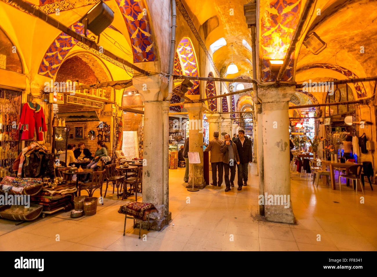 Inside the Grand Bazaar of Istanbul, Turkey, one of the largest and ...