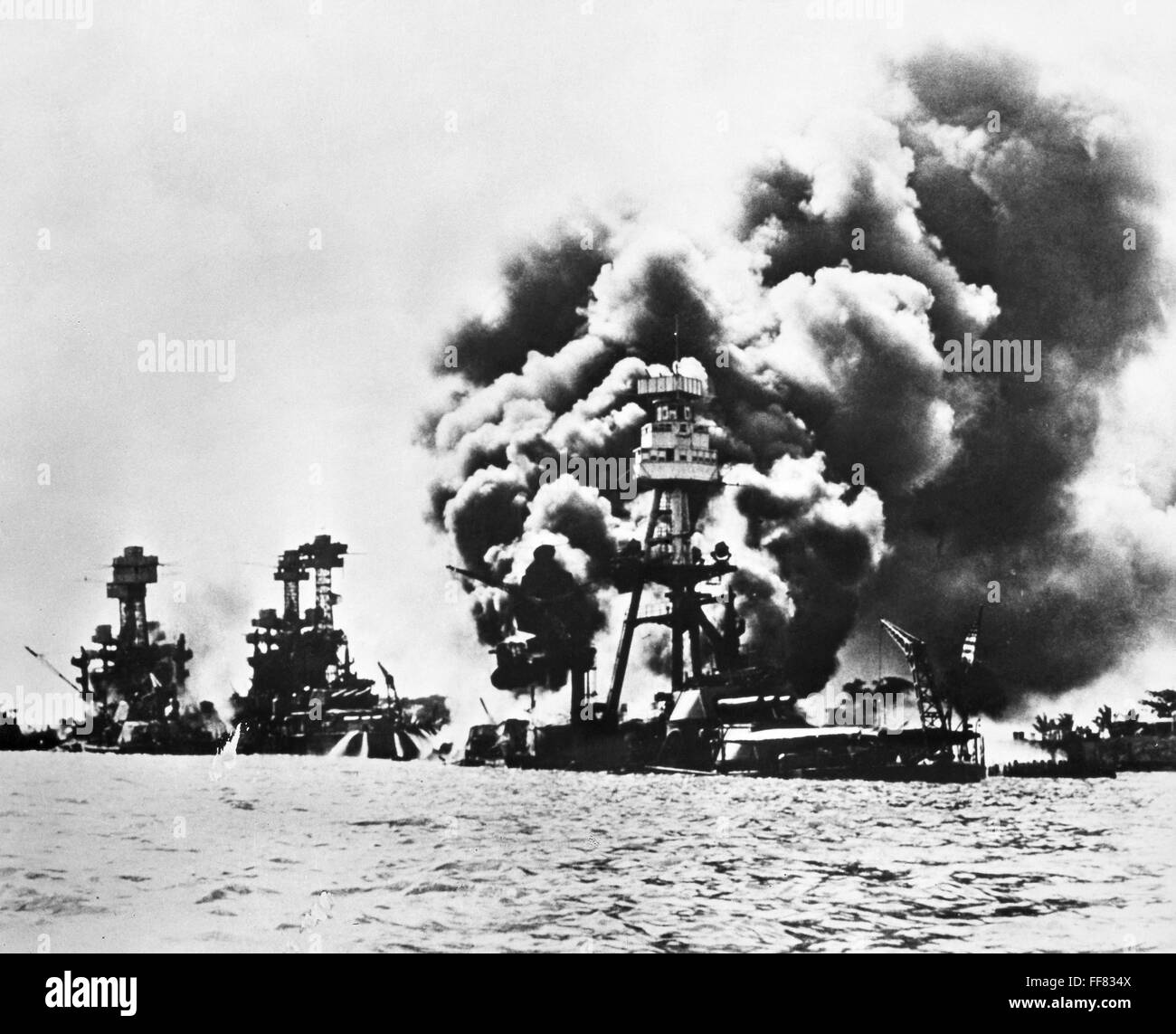 WORLD WAR II: PEARL HARBOR. /nThree U.S. battleships stricken during ...