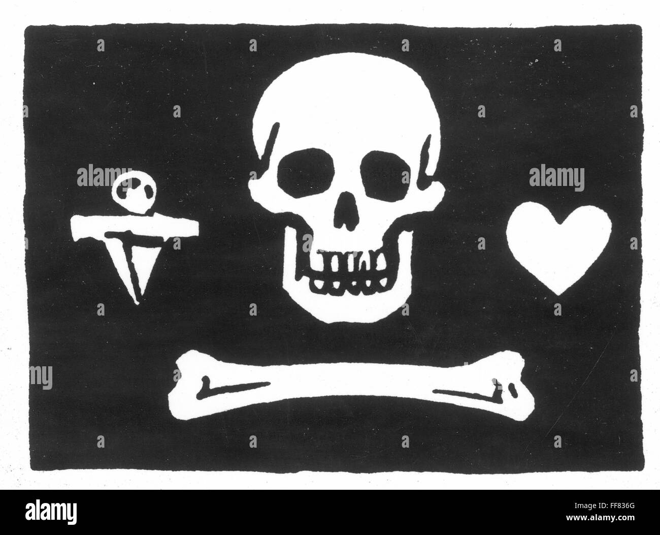 PIRATES: JOLLY ROGER FLAG. /nFlag of the English pirate, Stede Bonnet ...