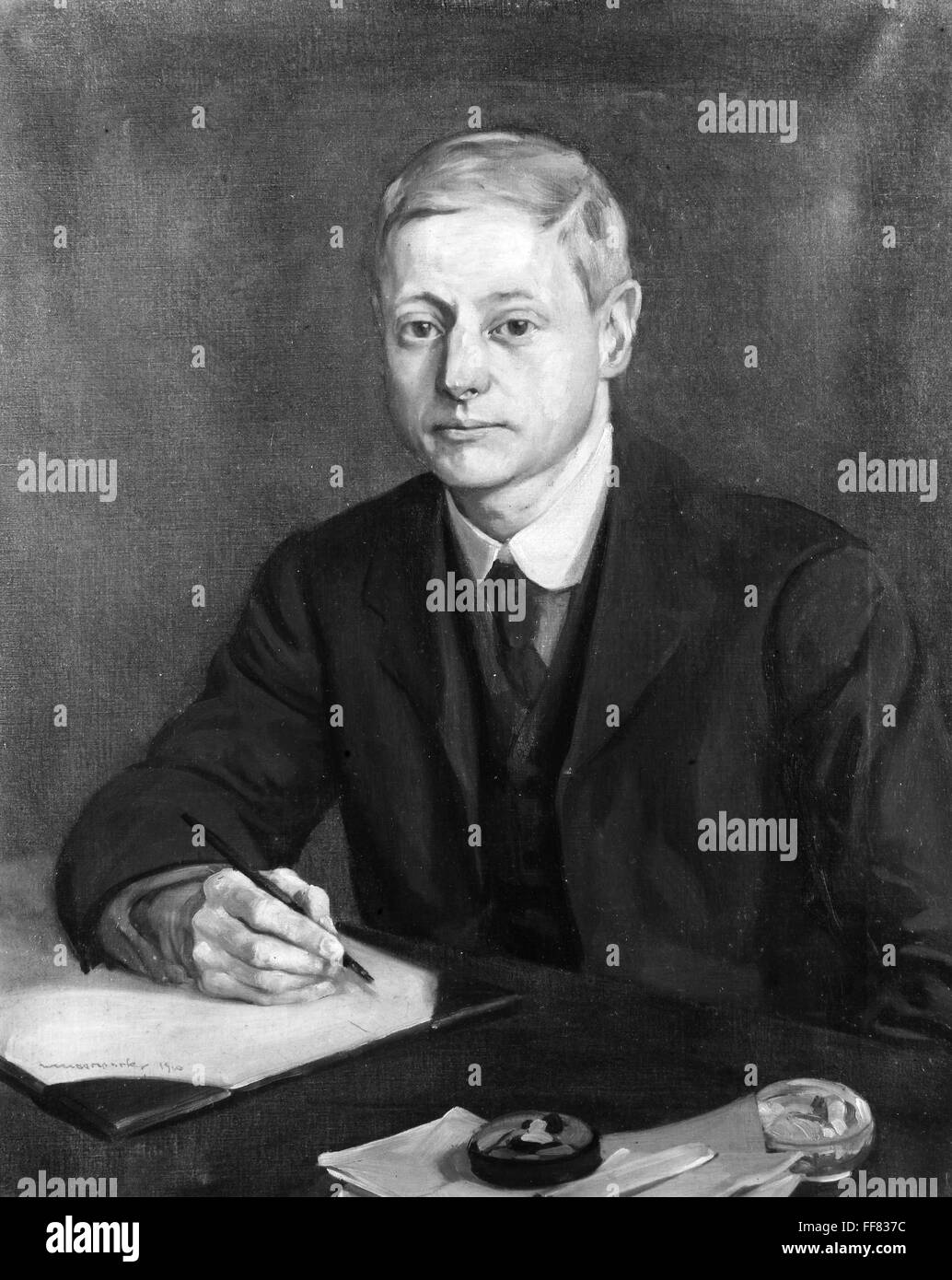 WILLIAM W. JACOBS (1863-1943). /nEnglish writer. Oil on canvas, 1910 ...