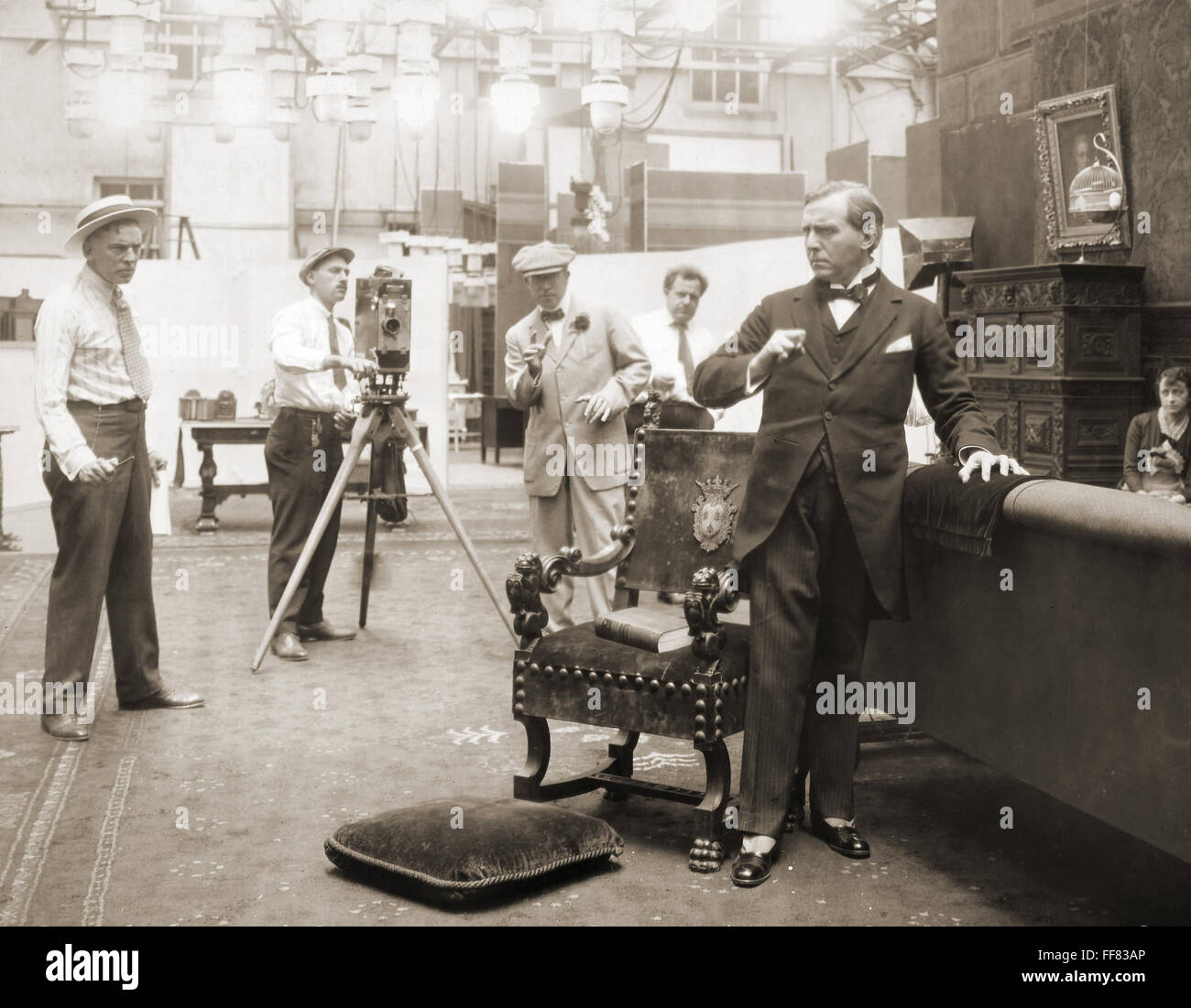 MOVIE MAKING, 1916. /nActor Edward Hugh Sothern being directed by Fred ...