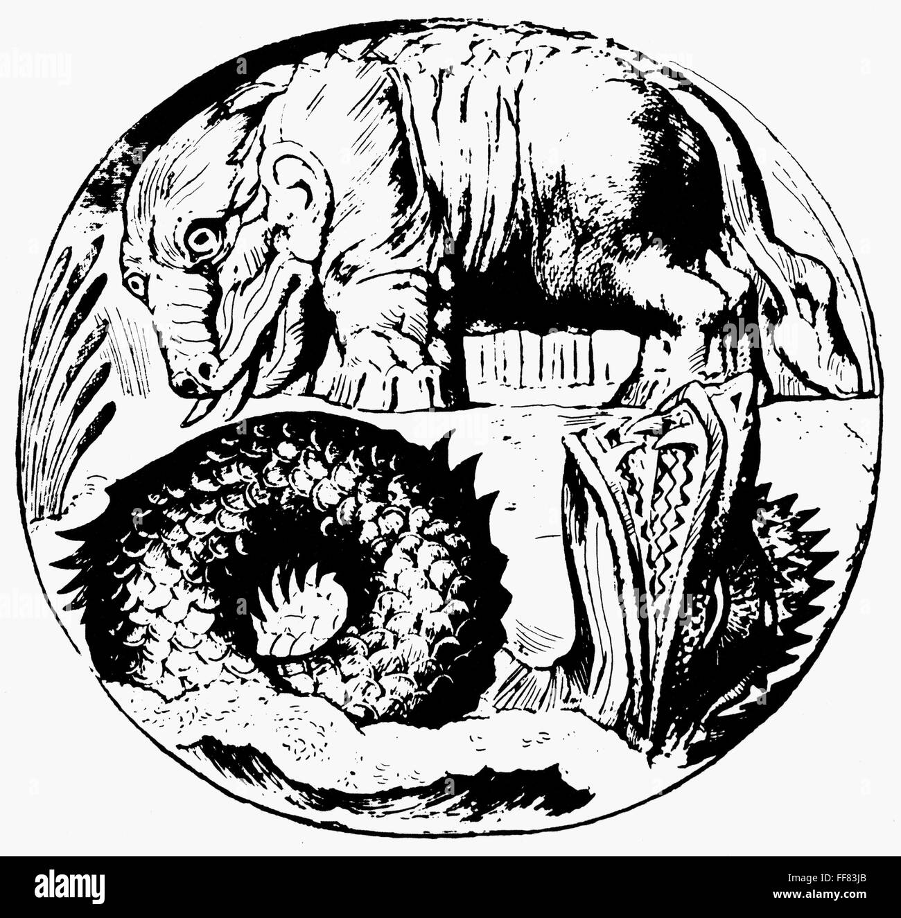 BEHEMOTH & LEVIATHAN. /nThe Biblical monsters Behemoth and Leviathan ...