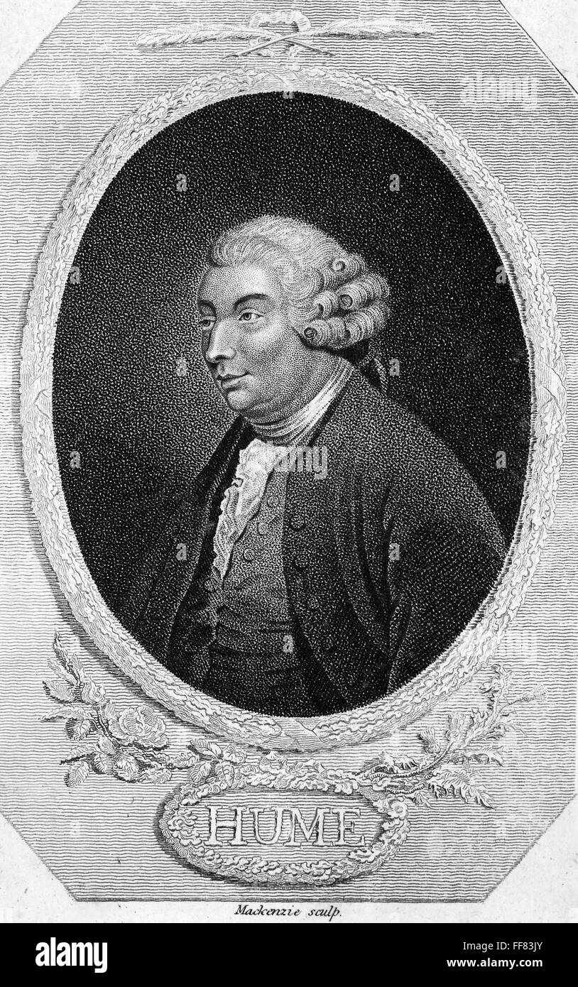 DAVID HUME (1711-1776). /nScottish historian and philosopher. Aquatint ...